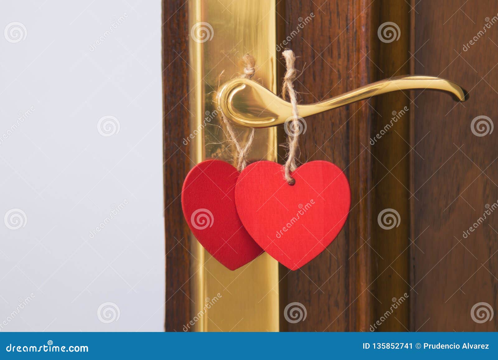 Heart card hanging, love stock image. Image of design - 135852741