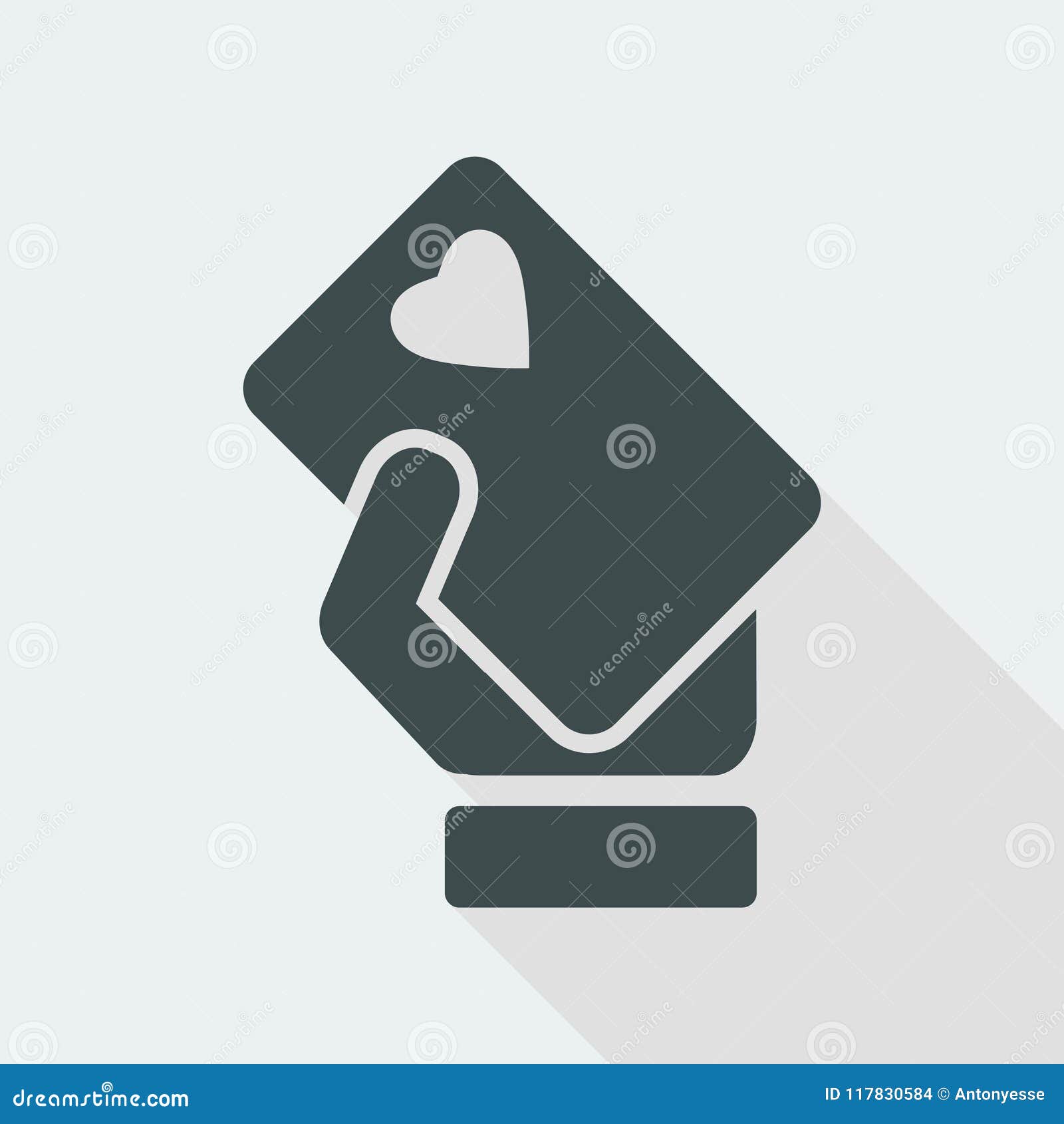 Heart card icon stock vector. Illustration of game, luck - 117830584