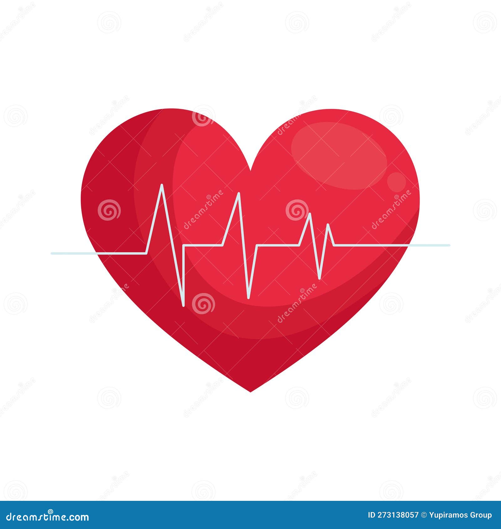 Heart Cardio with Heartbeat Stock Vector - Illustration of ...