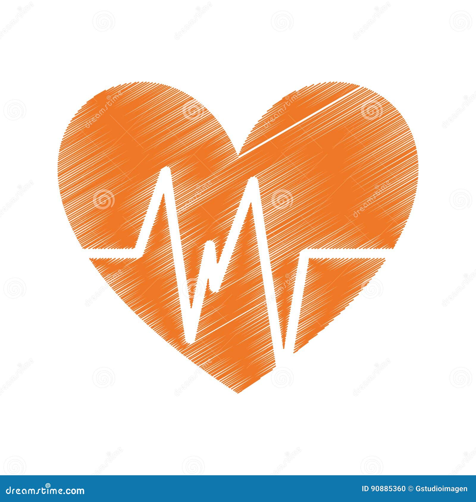 Heart cardio isolated icon stock vector. Illustration of medical - 90885360