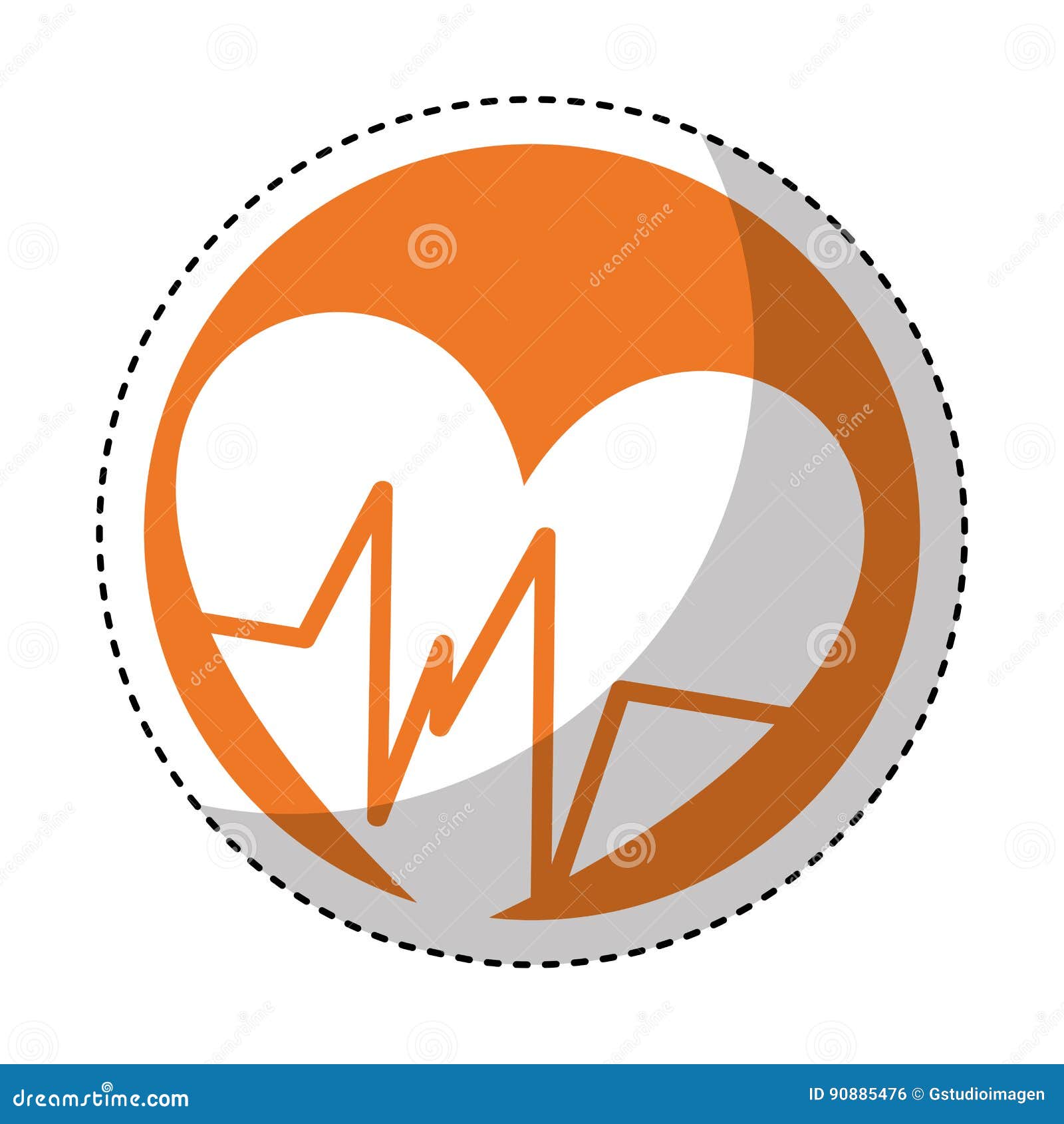 Heart cardio isolated icon stock vector. Illustration of healthy - 90885476