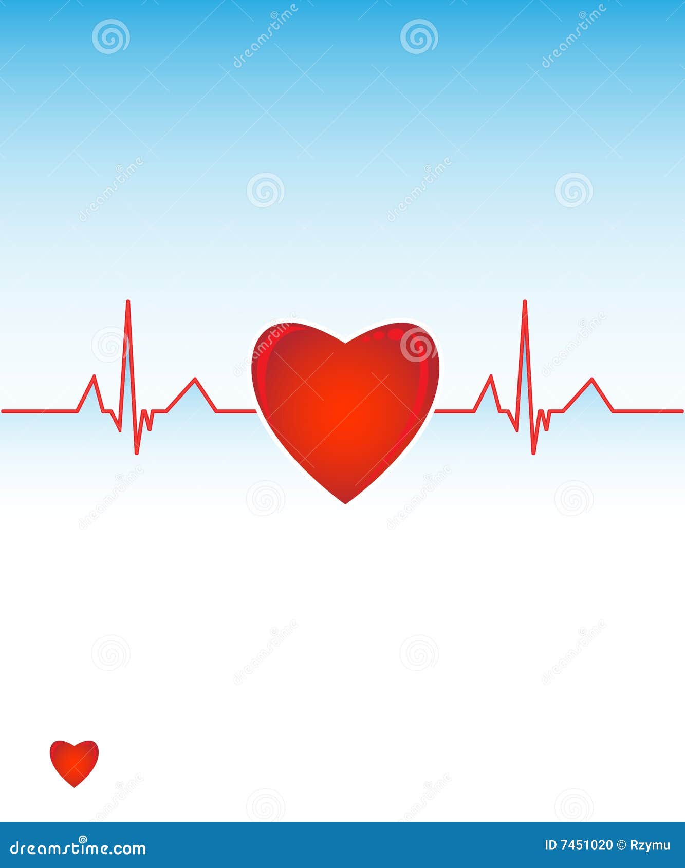 Heart cardiogram stock vector. Illustration of healthy - 7451020