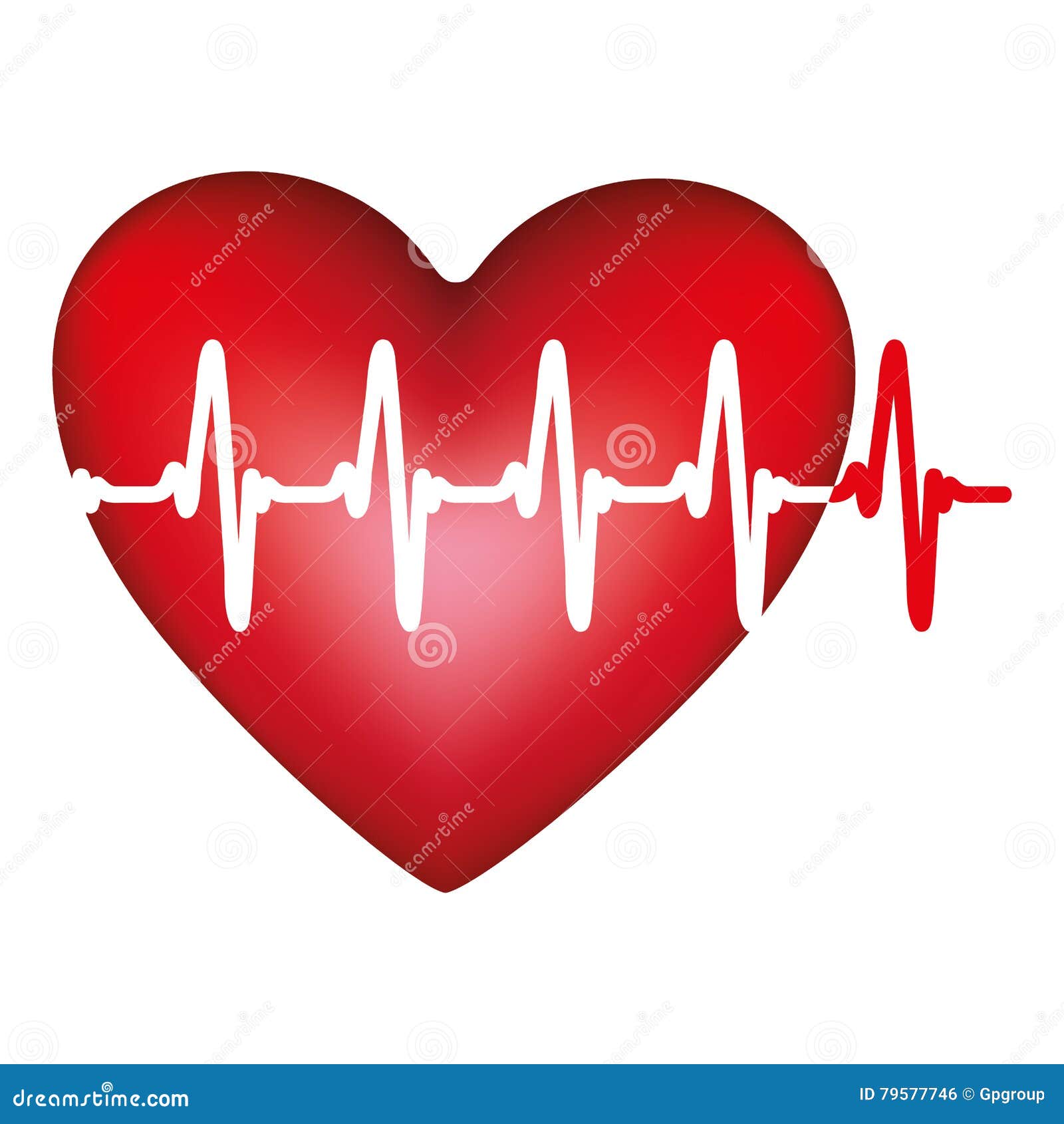 Heart and Cardiogram Icon Image Stock Vector - Illustration of life ...
