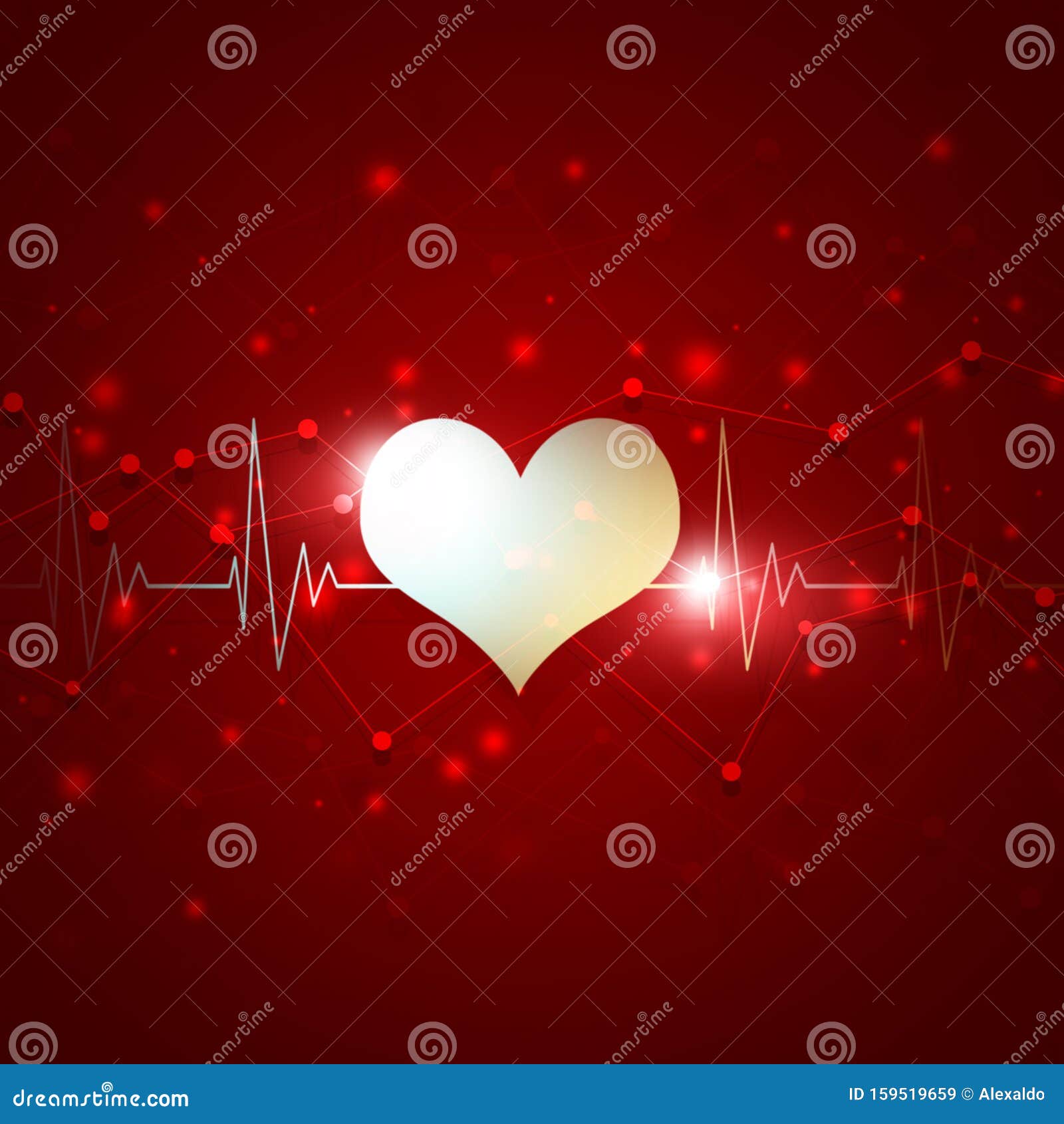 Heart Cardiology Background Stock Illustration - Illustration of ...