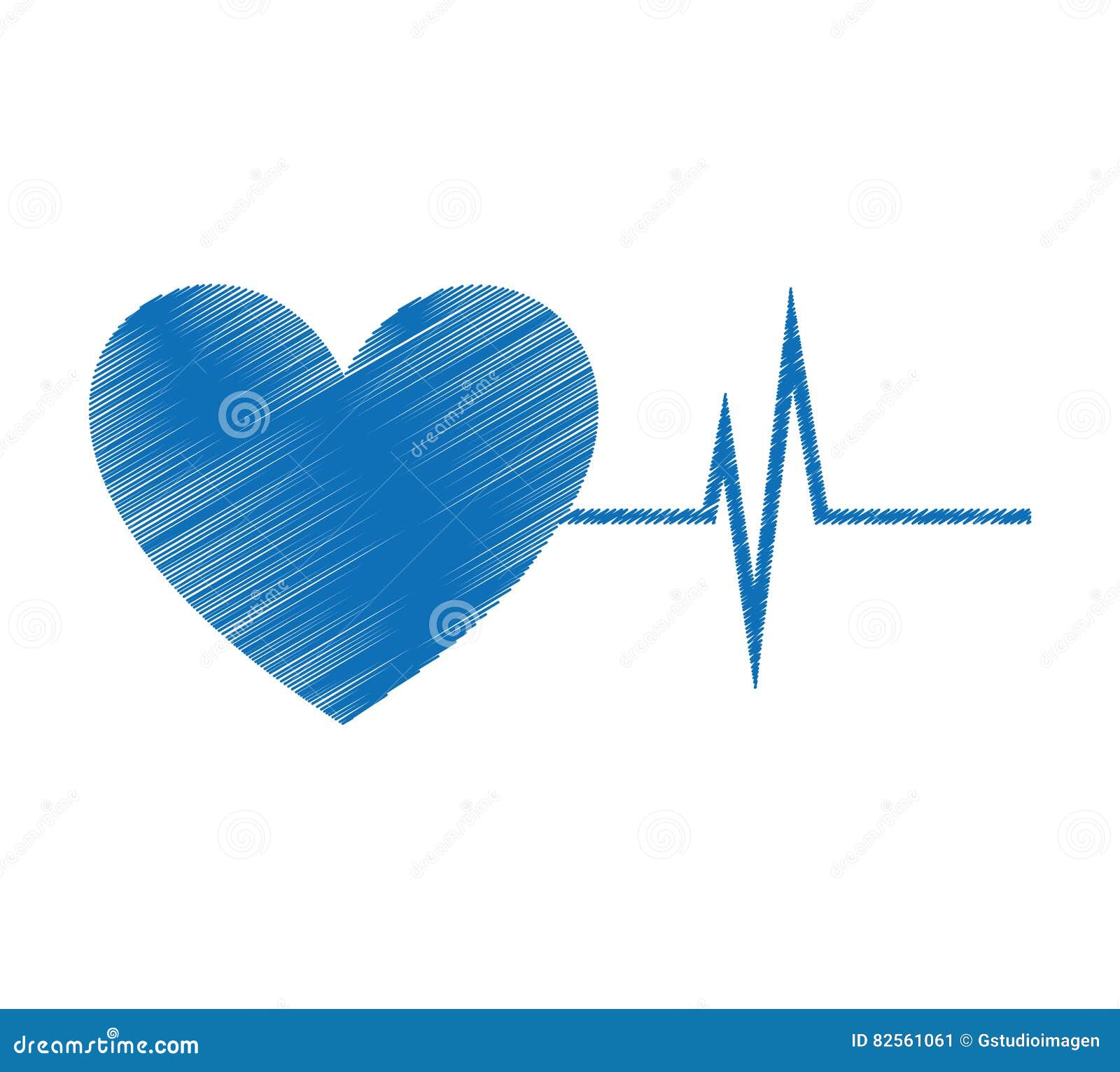 Heart with cardiology icon stock illustration. Illustration of cure ...
