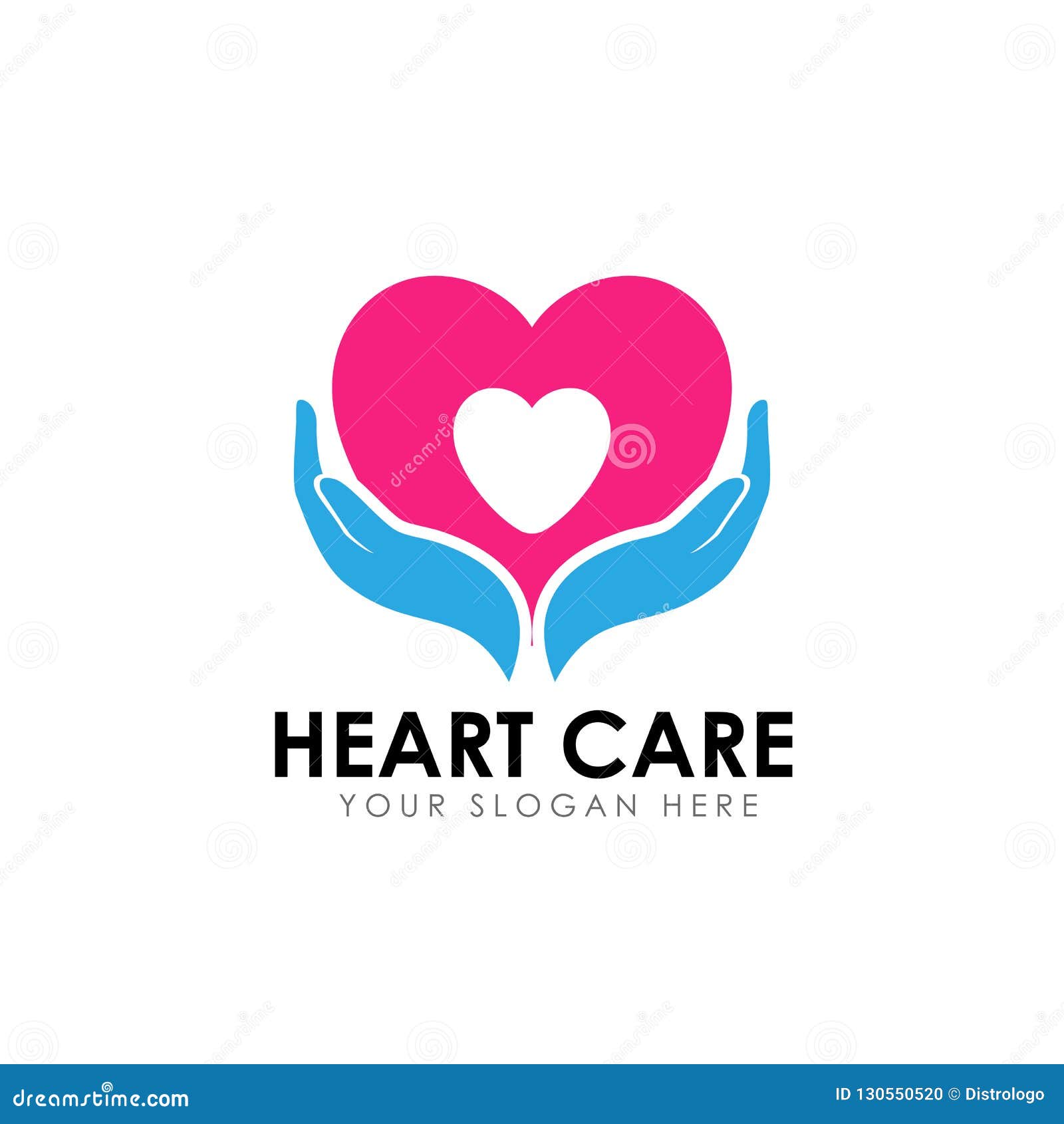 Heart Care Logo Design Template Stock Vector - Illustration of ...