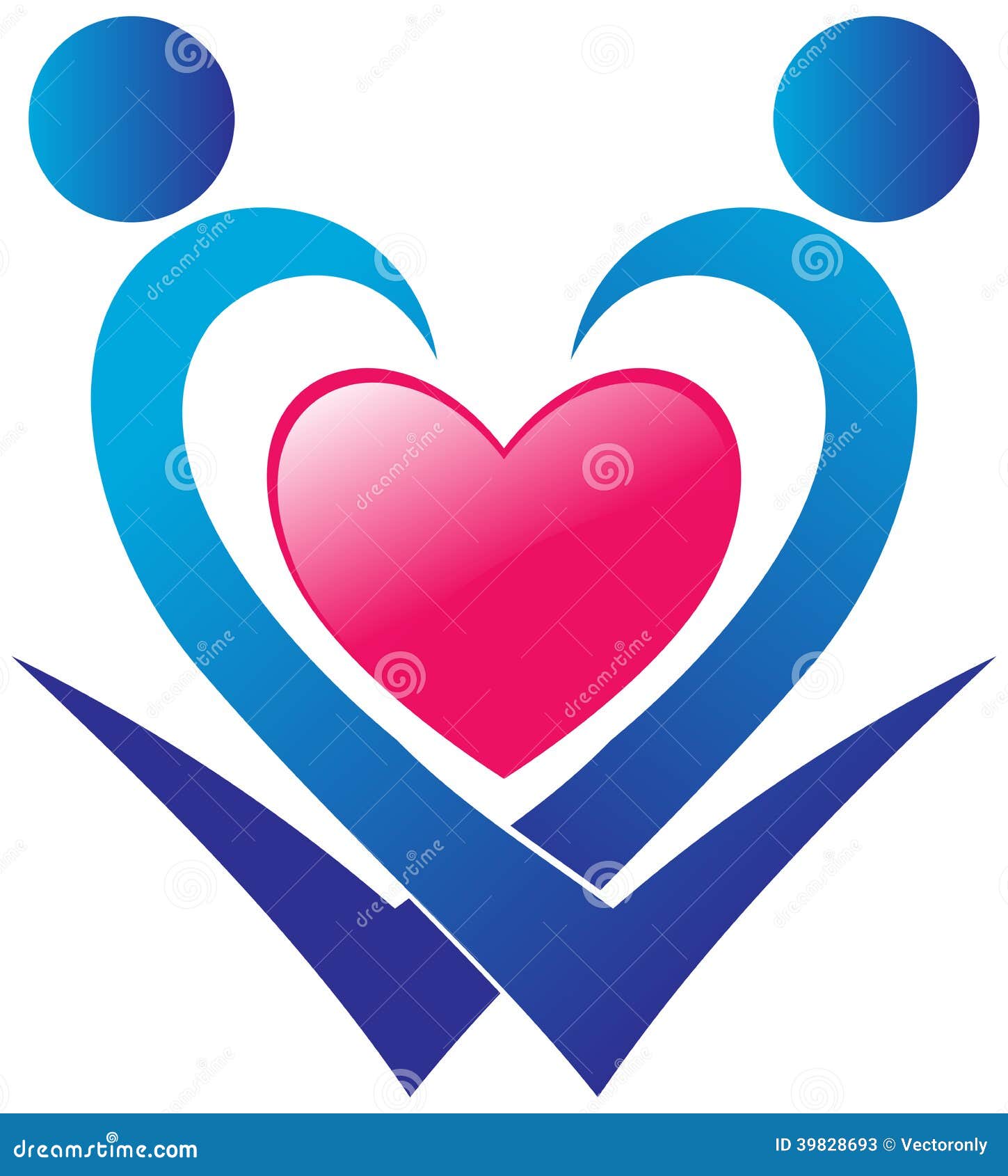 Heart care logo stock vector. Illustration of people - 39828693