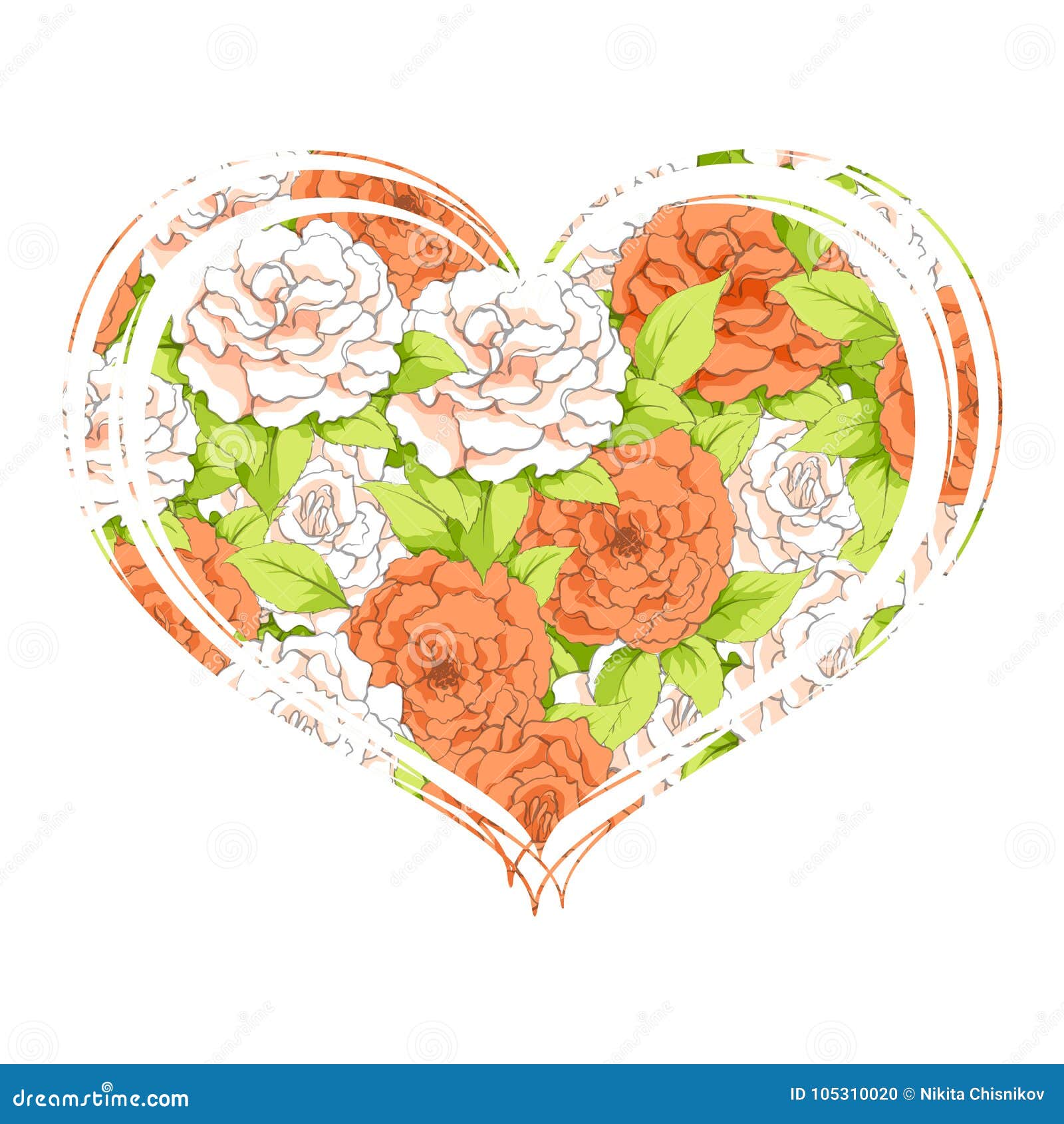 Heart Carnations Stock Illustrations – 69 Heart Carnations Stock ...
