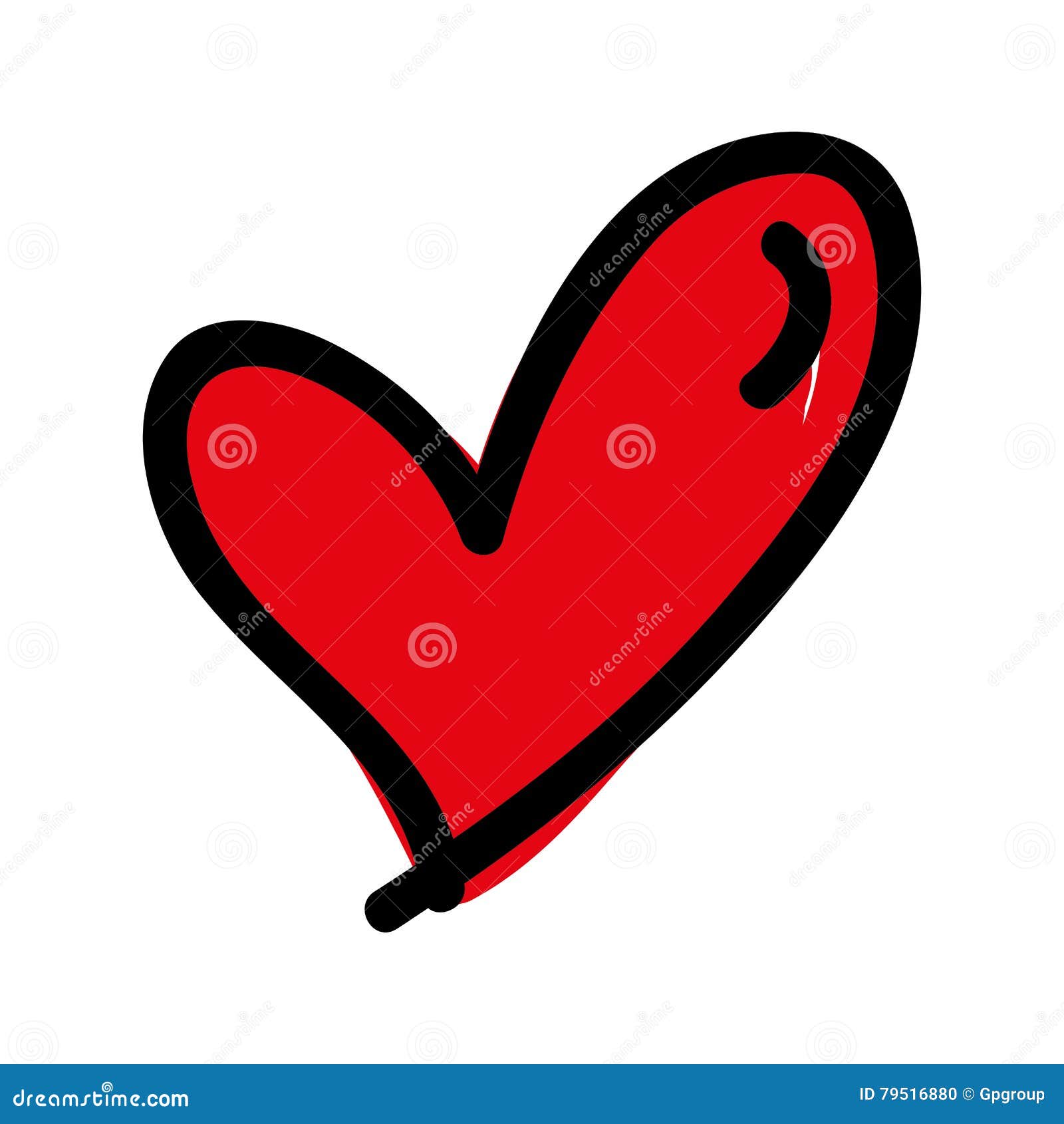 Heart cartoon icon image stock vector. Illustration of flat - 79516880