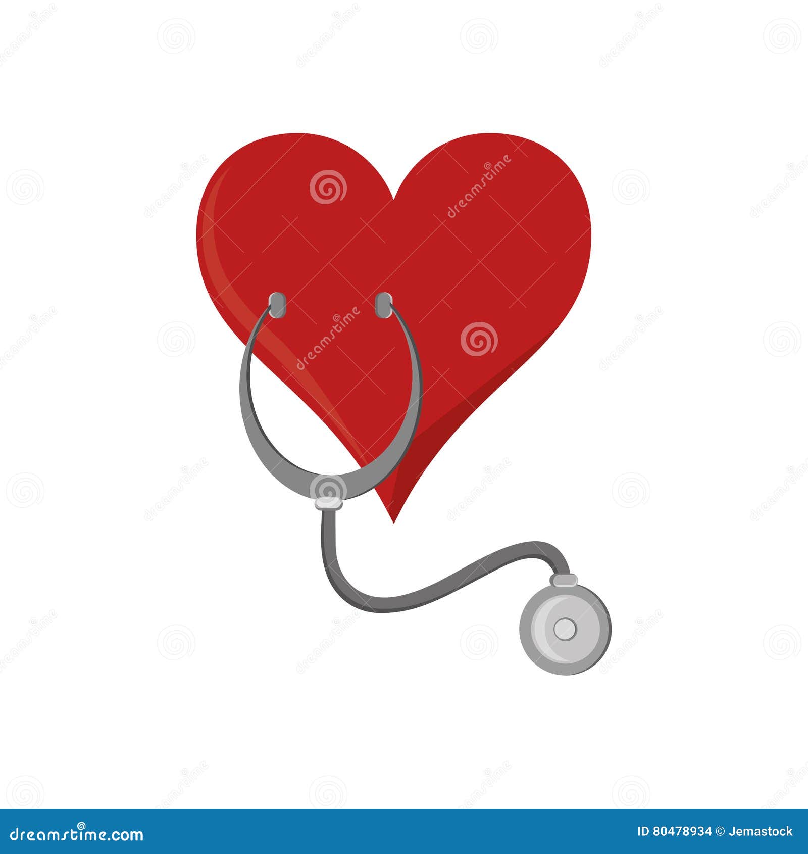 Heart Cartoon and Stethoscope Icon Stock Vector - Illustration of ...