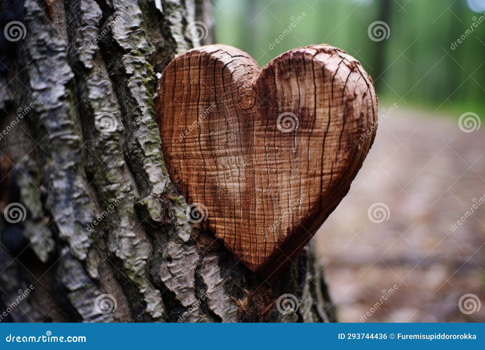 Heart Carved on a Tree Trunk Stock Illustration - Illustration of date ...