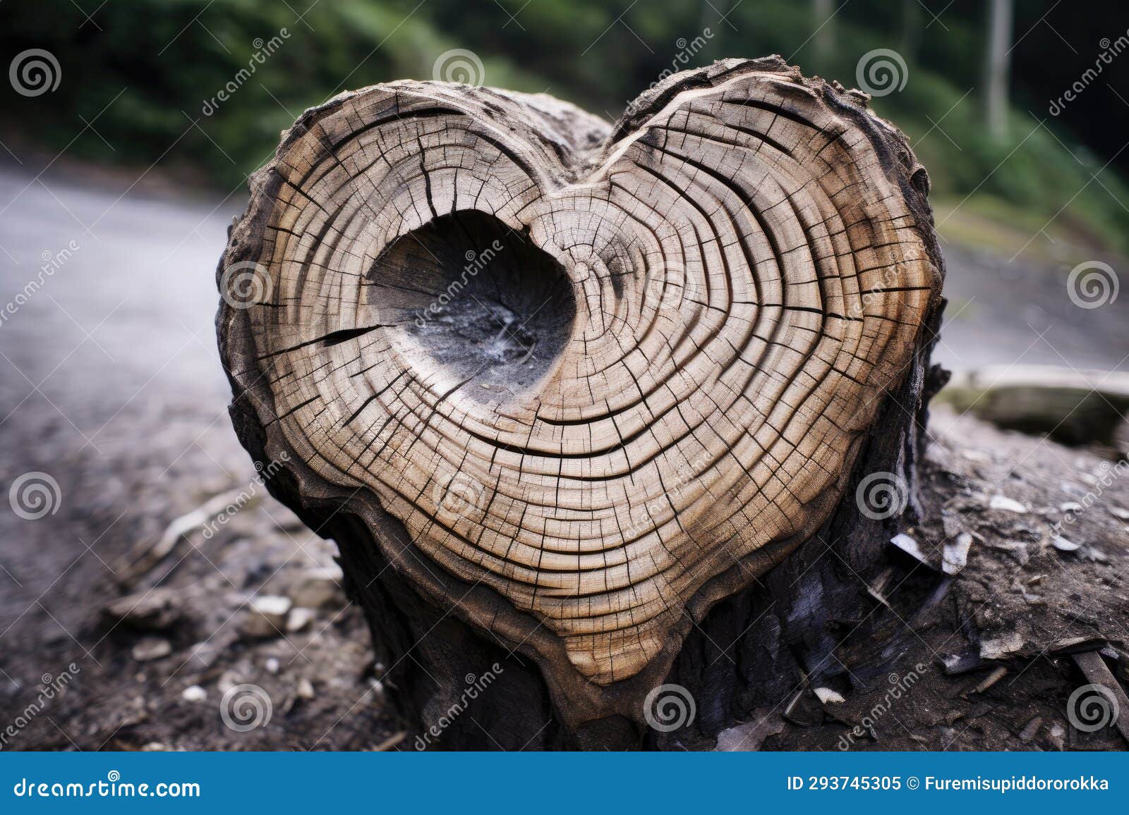Heart Carved on a Tree Trunk Stock Illustration - Illustration of birch ...