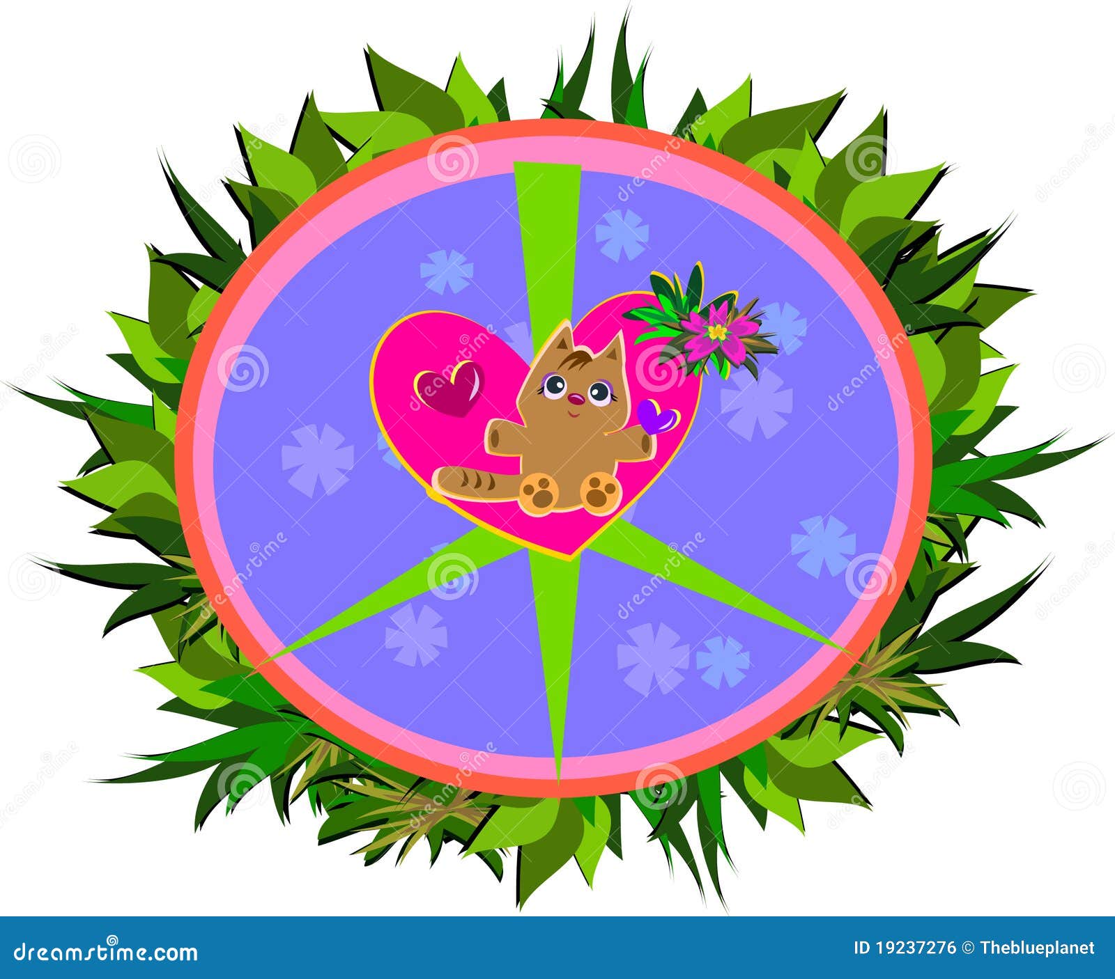 Cat Peace Sign Stock Illustrations – 379 Cat Peace Sign Stock ...