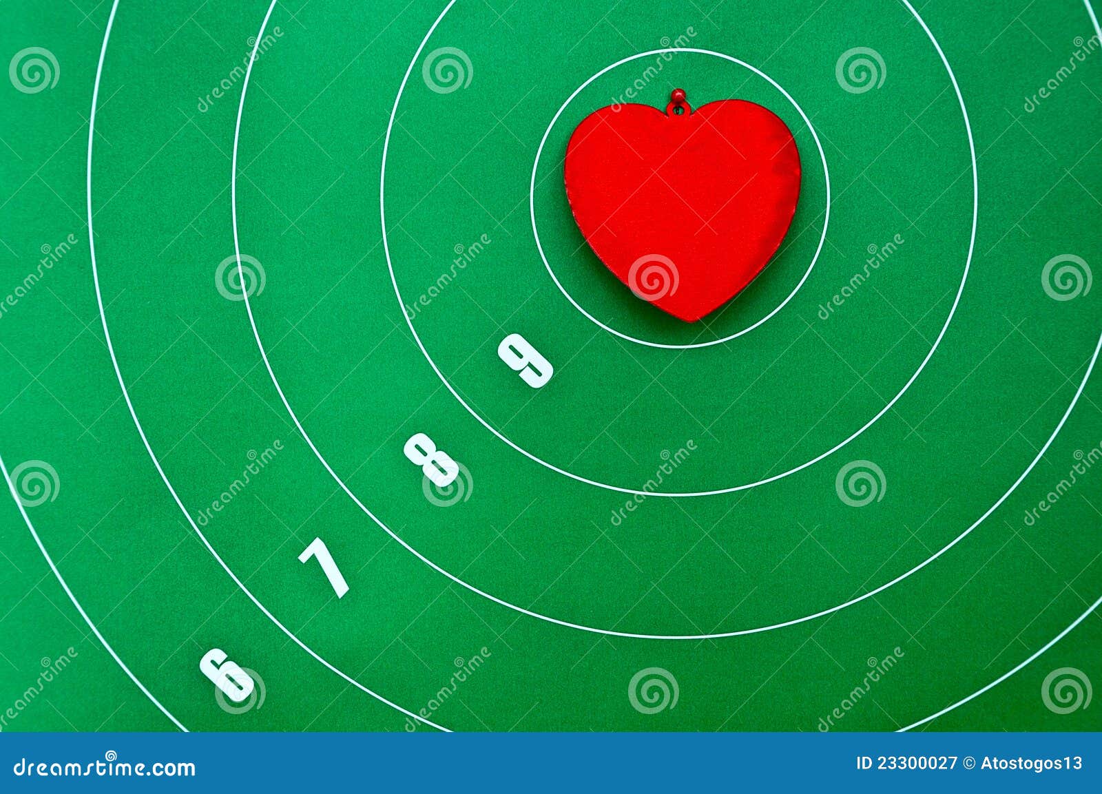 Heart in the Center of the Target Stock Image - Image of heart, destiny ...