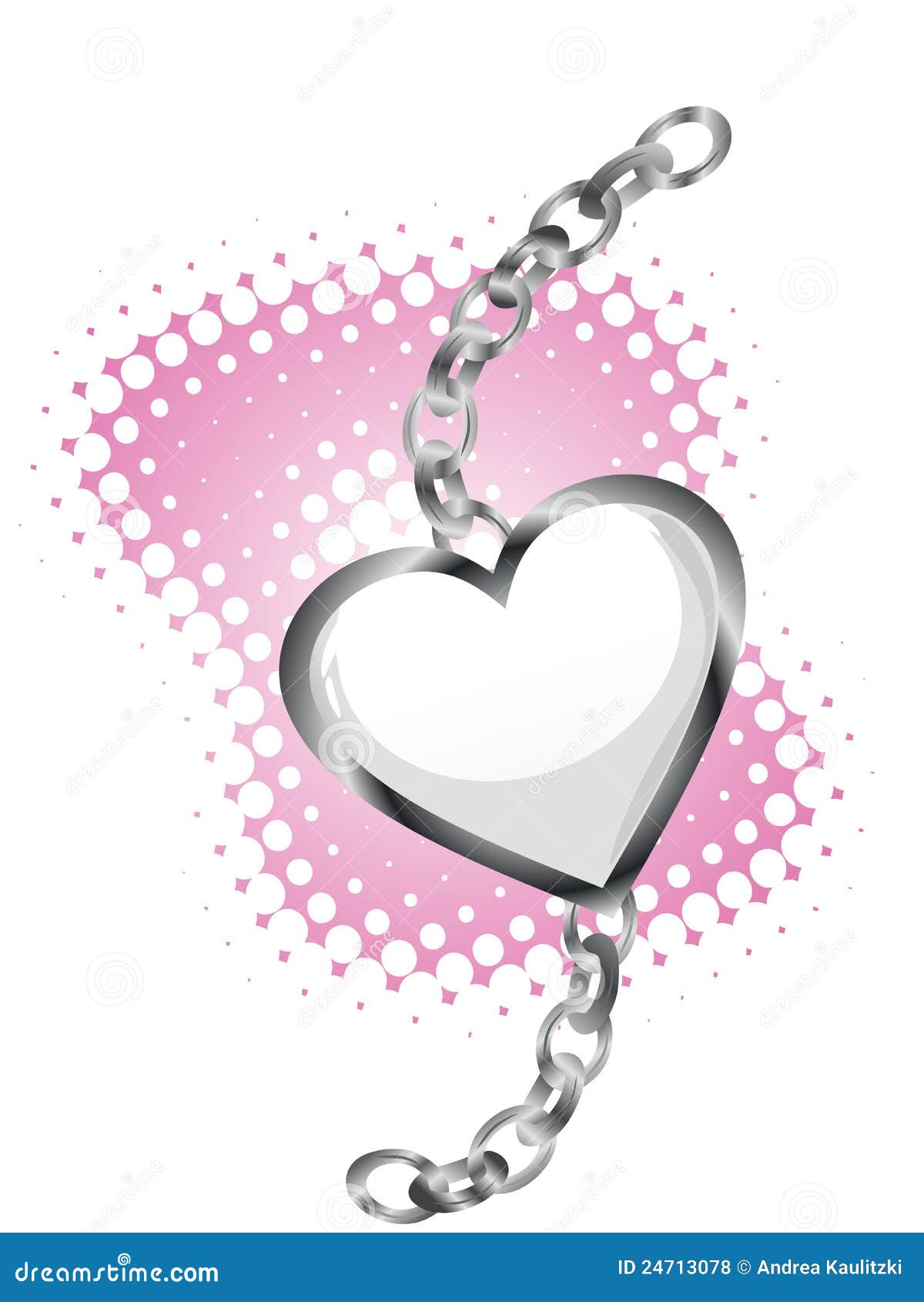Heart with chain stock illustration. Illustration of colorful - 24713078