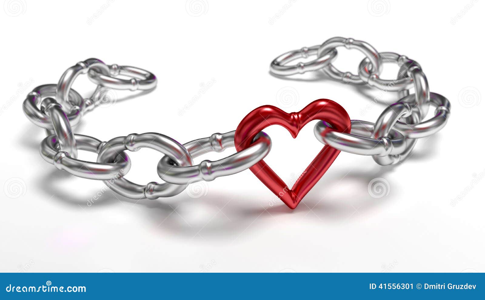 Heart in chain stock illustration. Illustration of romance - 41556301
