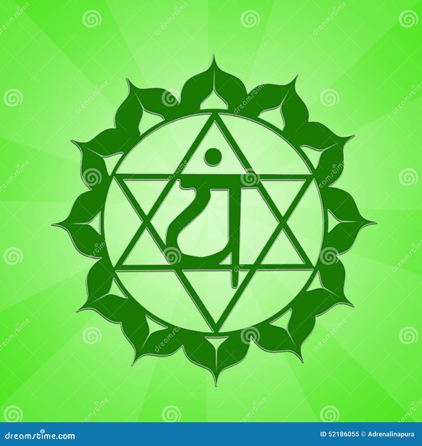 Heart Chakra stock illustration. Illustration of silhouette - 52186055