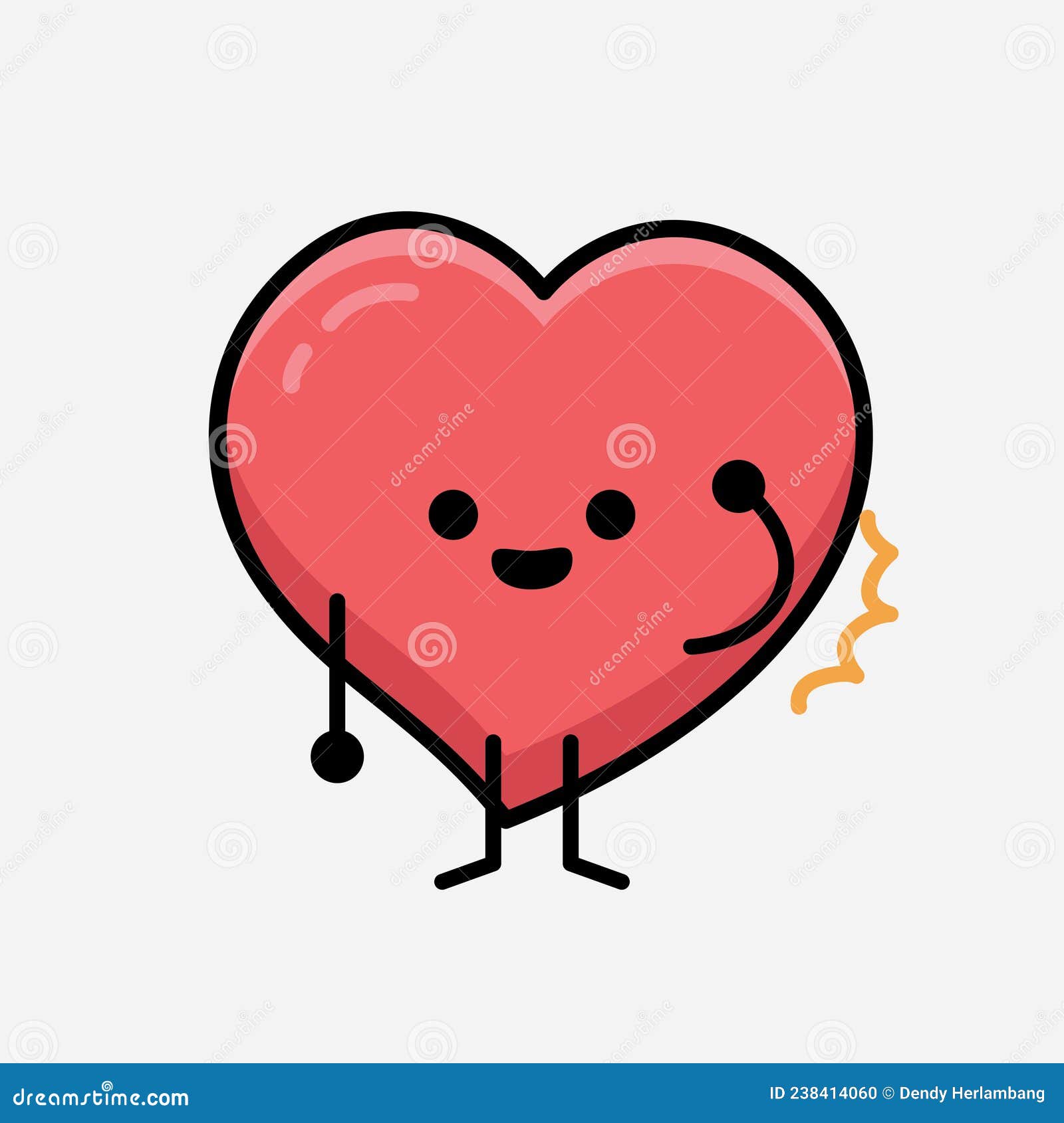 Heart Character Mascot Vector Illustration Stock Vector - Illustration ...