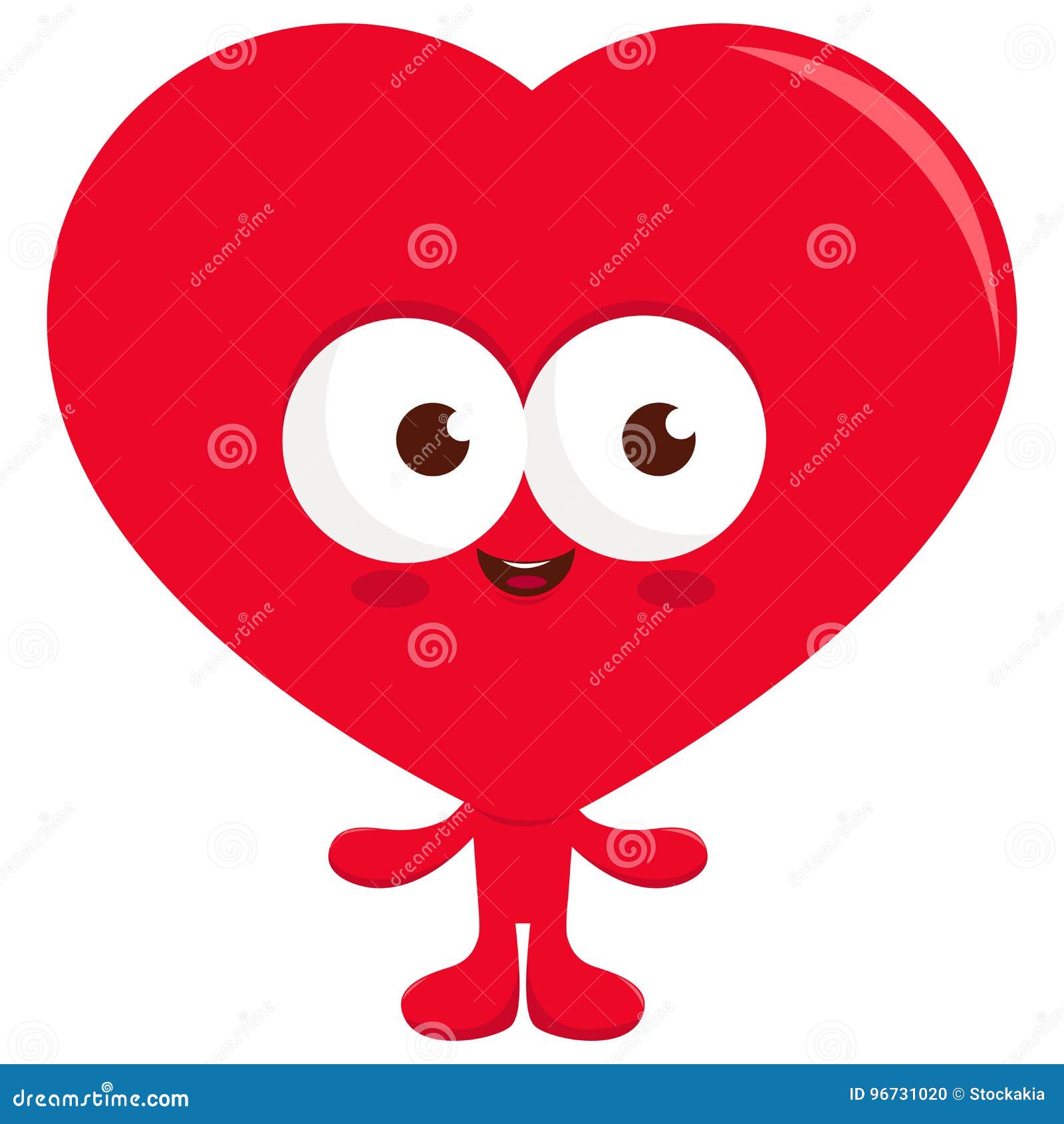 Heart character stock vector. Illustration of cartoon - 96731020