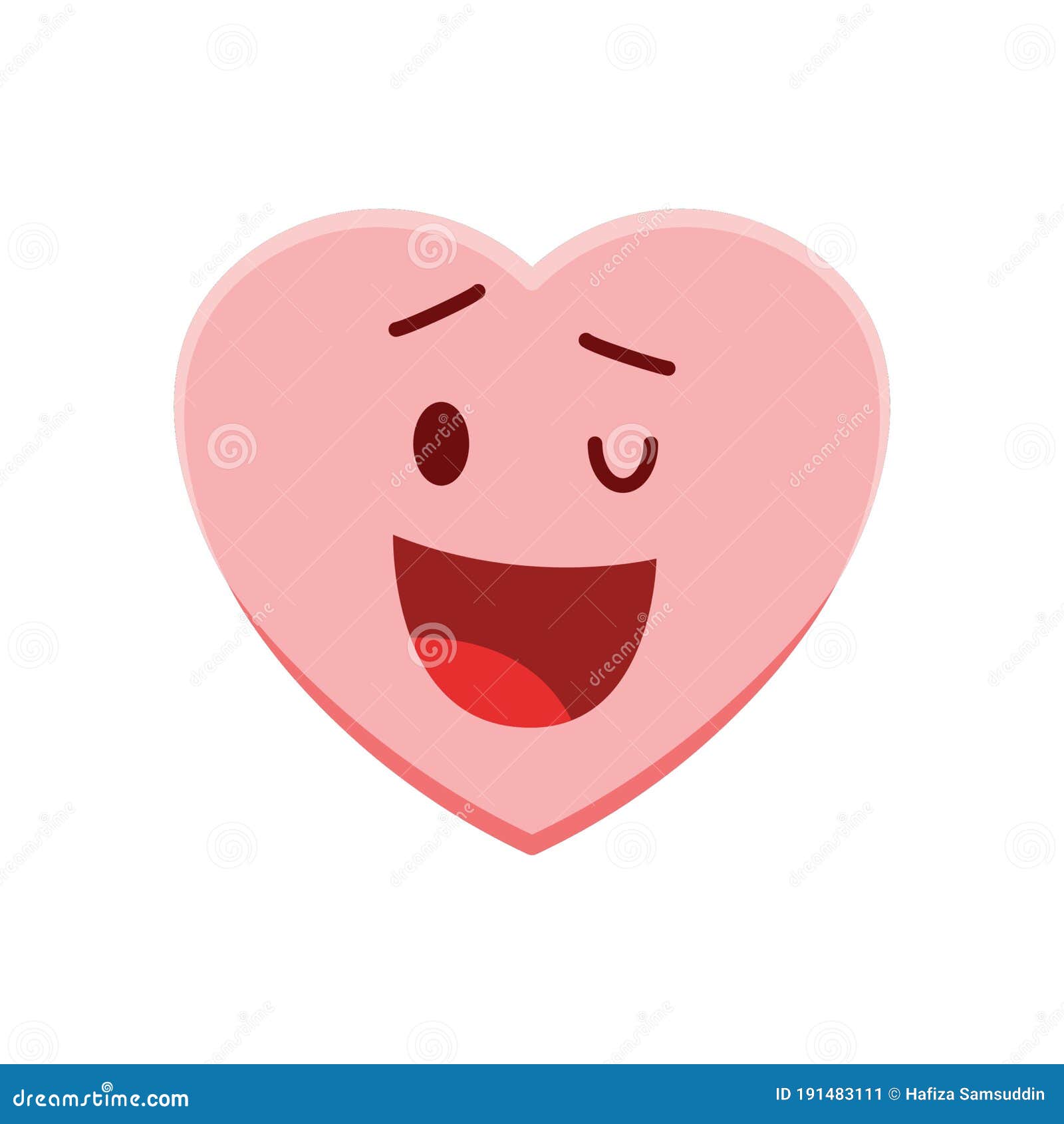 Heart Character Winking. Vector Illustration Decorative Design Stock ...