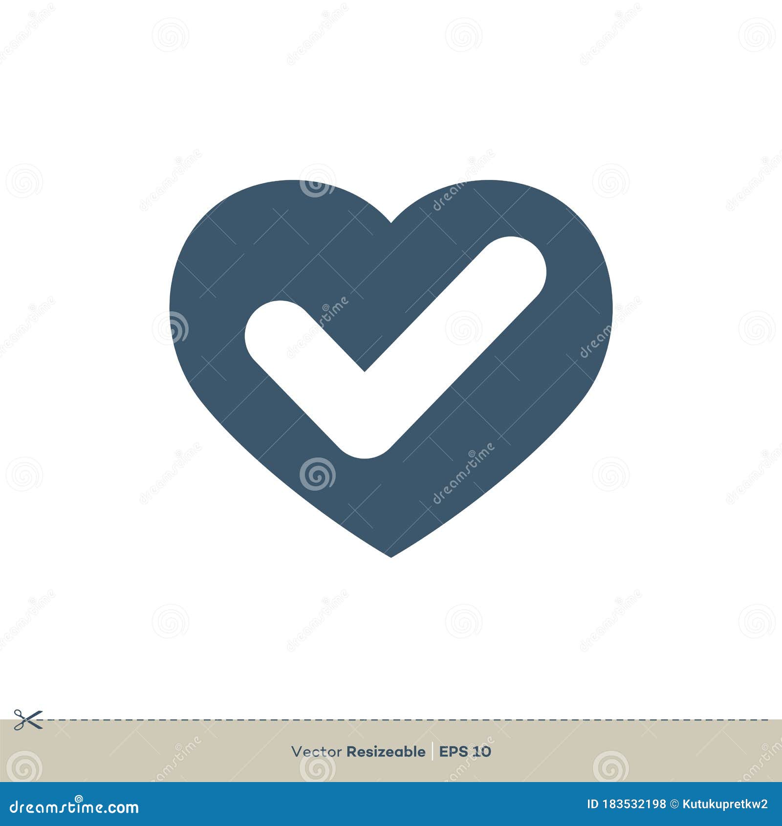 Heart Check Mark Vector Logo Template Illustration Design Stock Vector ...