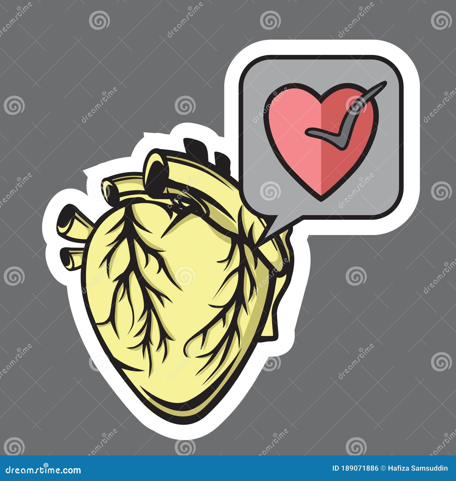 Heart Check Up. Vector Illustration Decorative Design Stock Vector ...