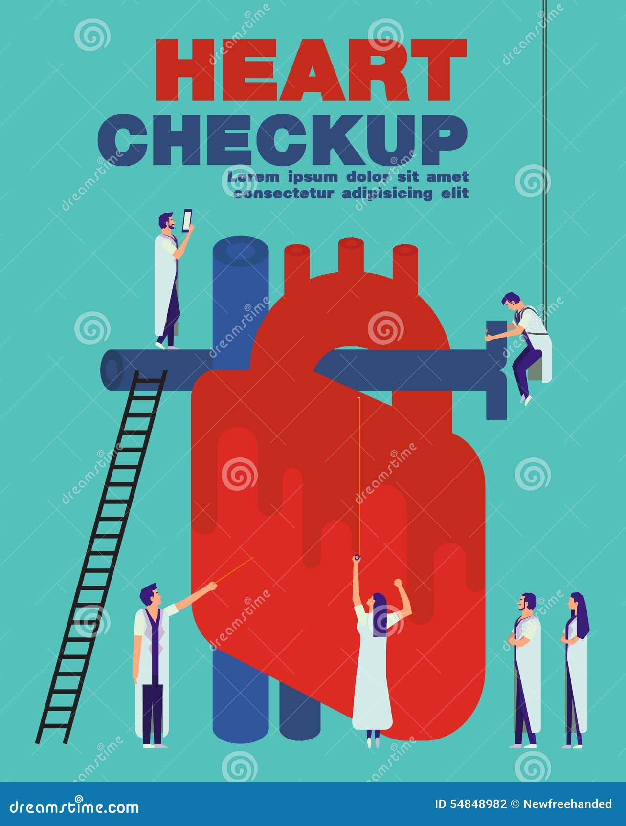 Heart checkup cover stock vector. Illustration of disease - 54848982