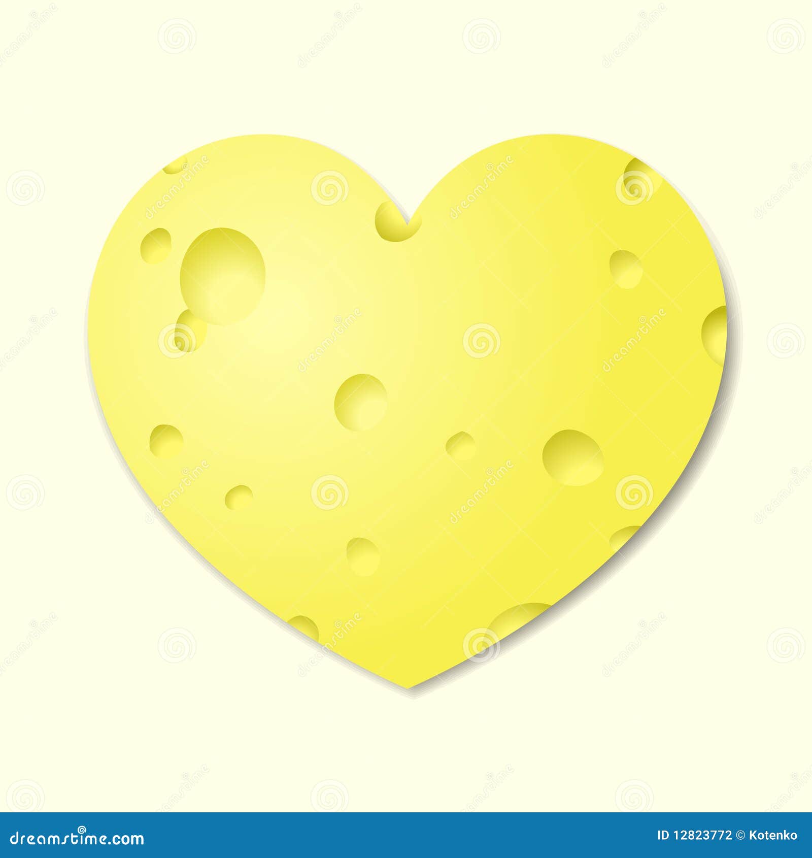 Heart from cheese stock vector. Illustration of decorative - 12823772