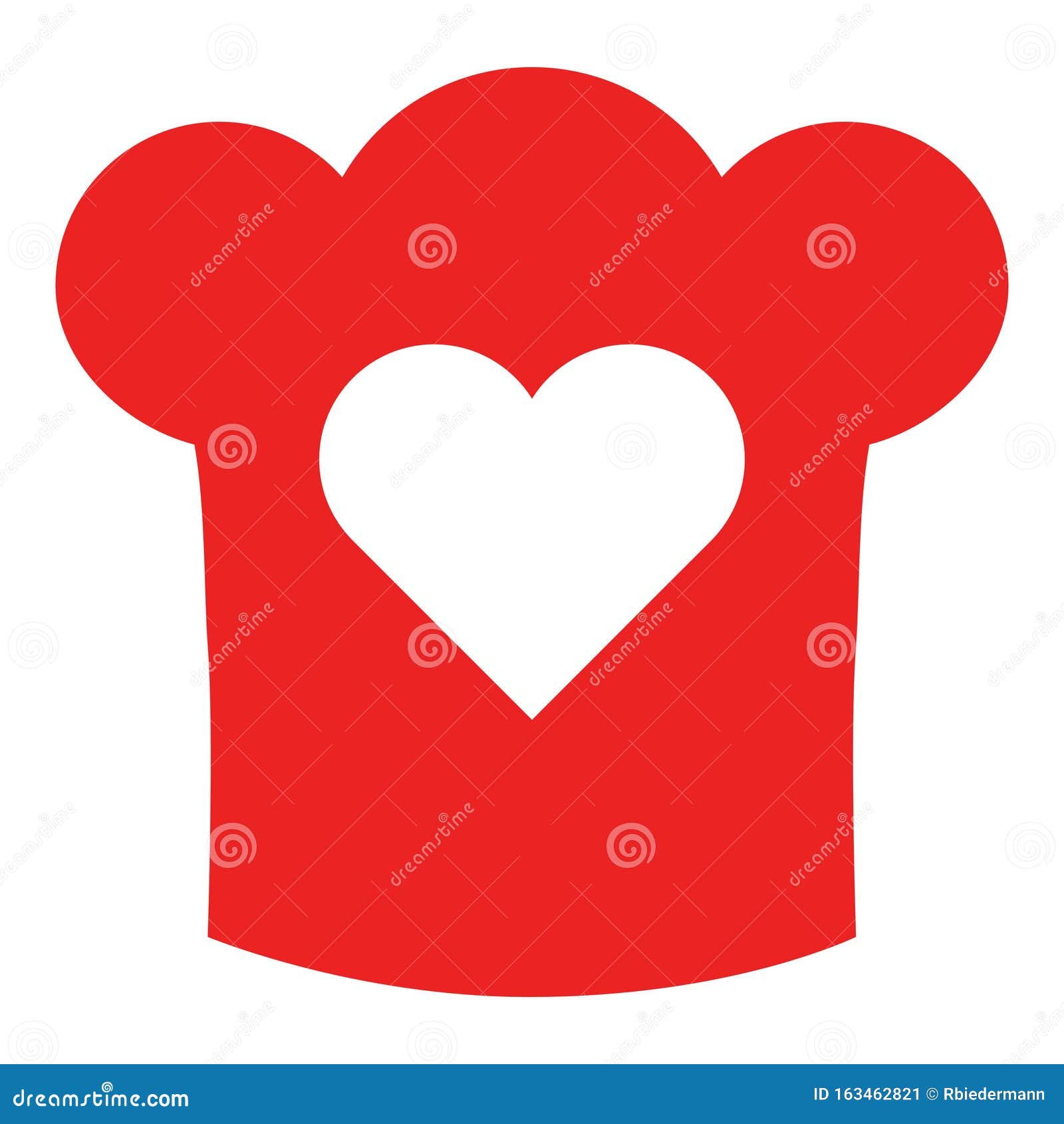 Heart and chef hat stock vector. Illustration of graphic - 163462821