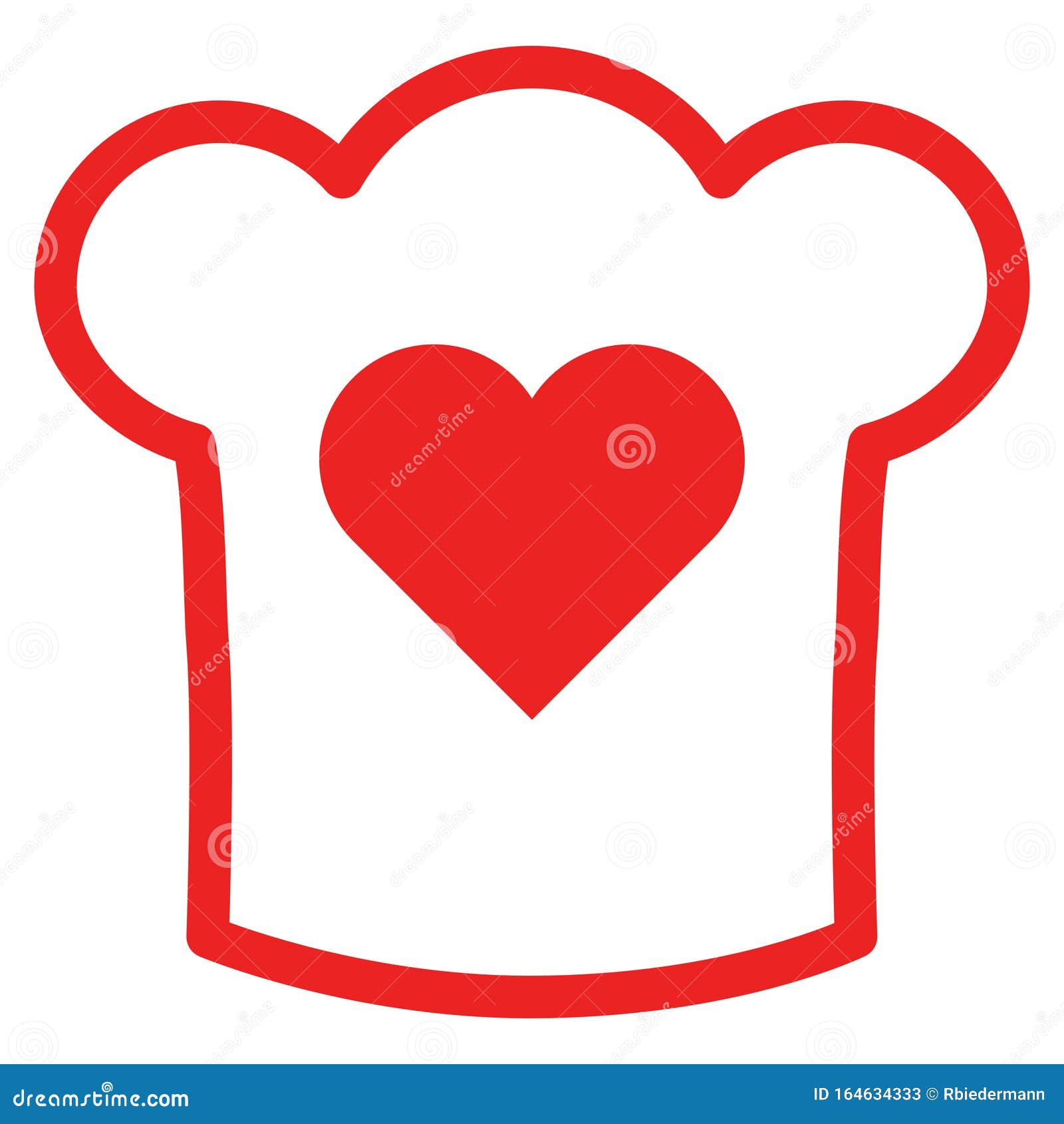 Heart and chef hat stock vector. Illustration of graphic - 164634333