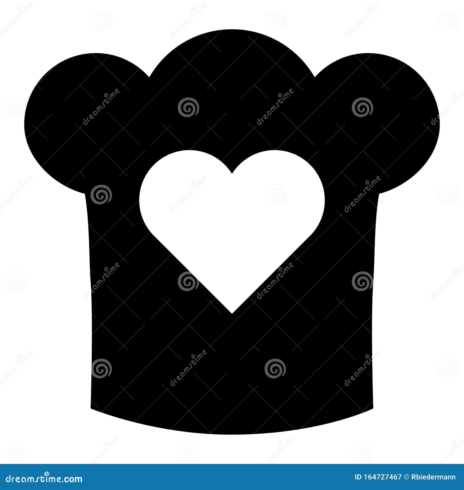 Heart and chef hat stock vector. Illustration of love - 164727467