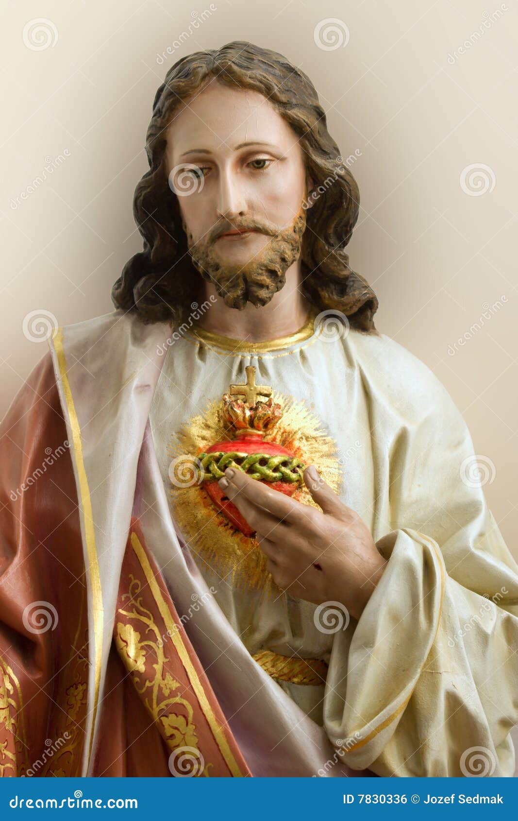 Heart of christ stock photo. Image of christianity, cross - 7830336