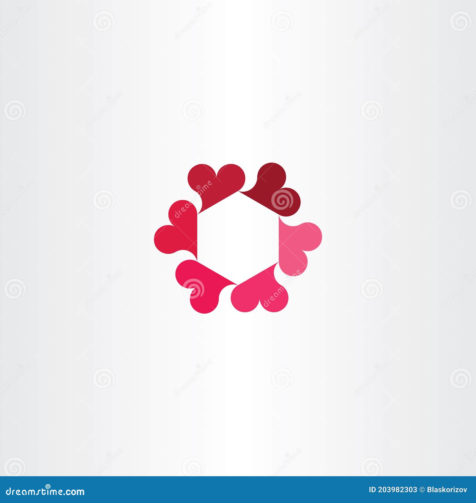 Heart Circle Rotation Icon Logo Vector Love Sign Stock Vector ...