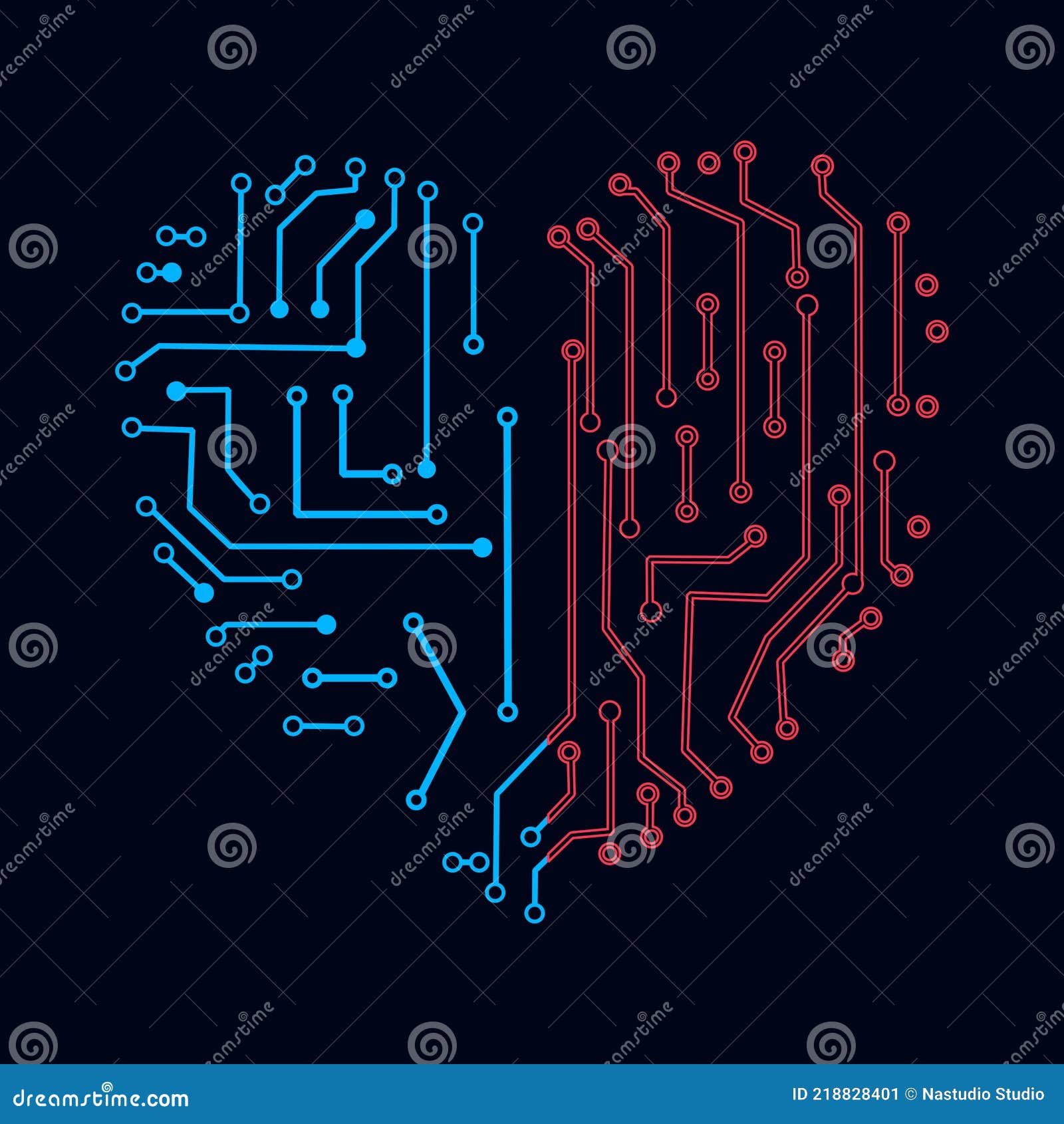 Heart Circuit Board Technology Pattern. Vector Illustration Stock ...