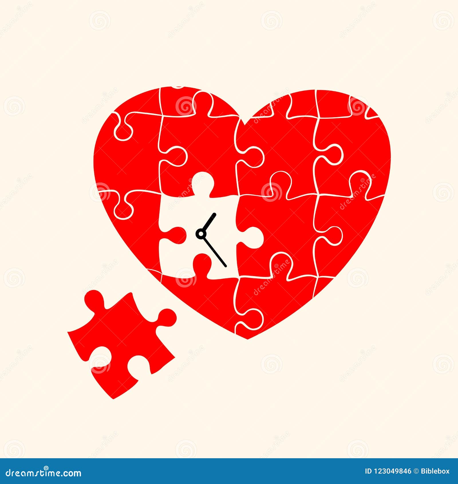 Clock. Puzzle Pieces. Gear Wheels. Cylindrical Diagram. Cartoon Vector ...