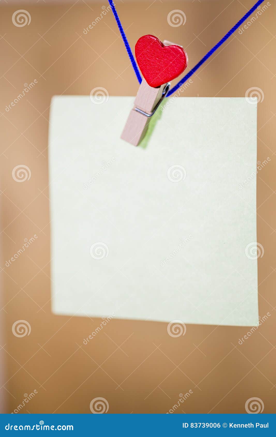 Heart Clothes Peg Holding Note Stock Photo - Image of clothes, paper ...