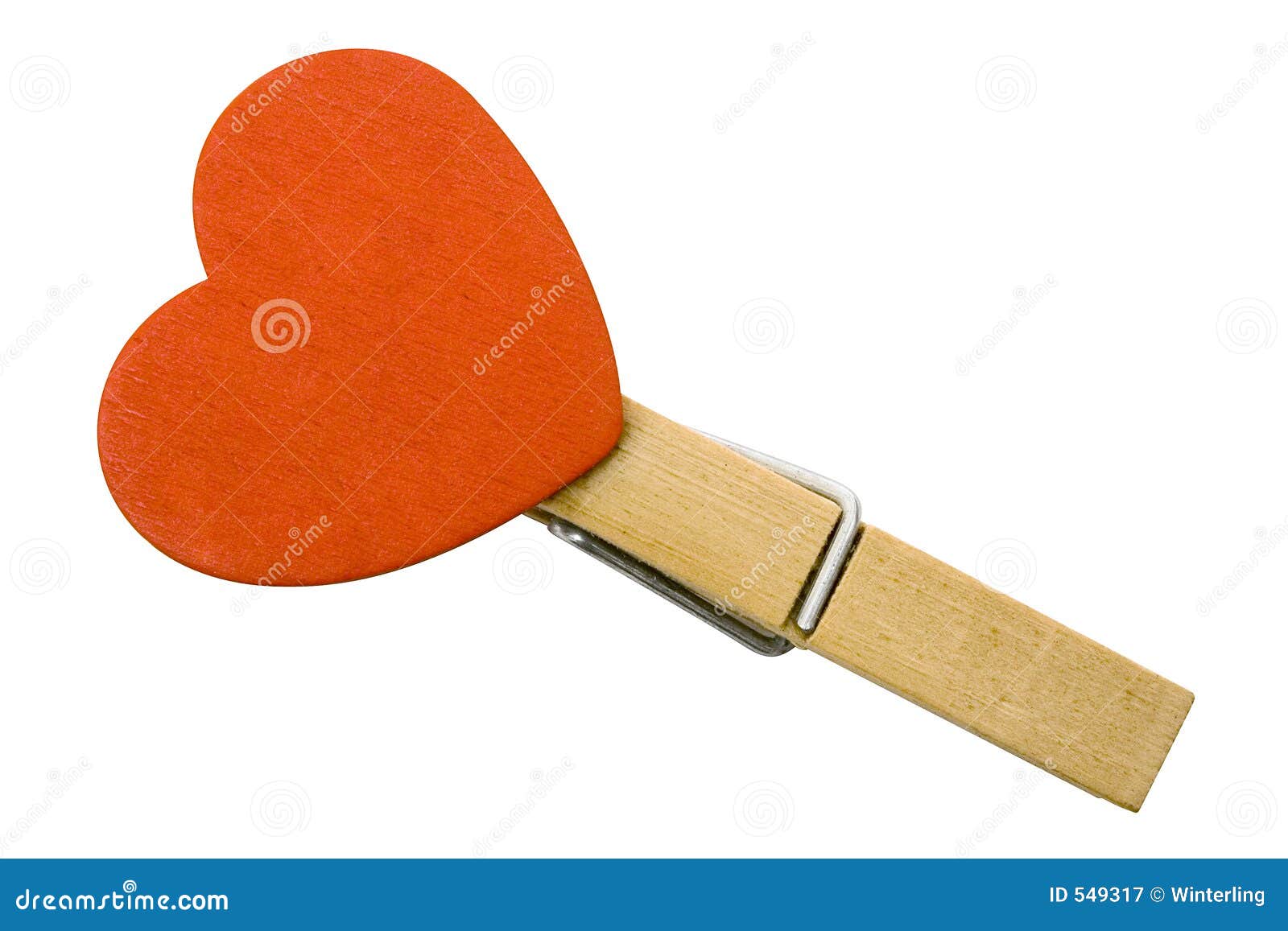 Heart on Clothespin W/ Path Stock Image - Image of birthday, celebrate ...