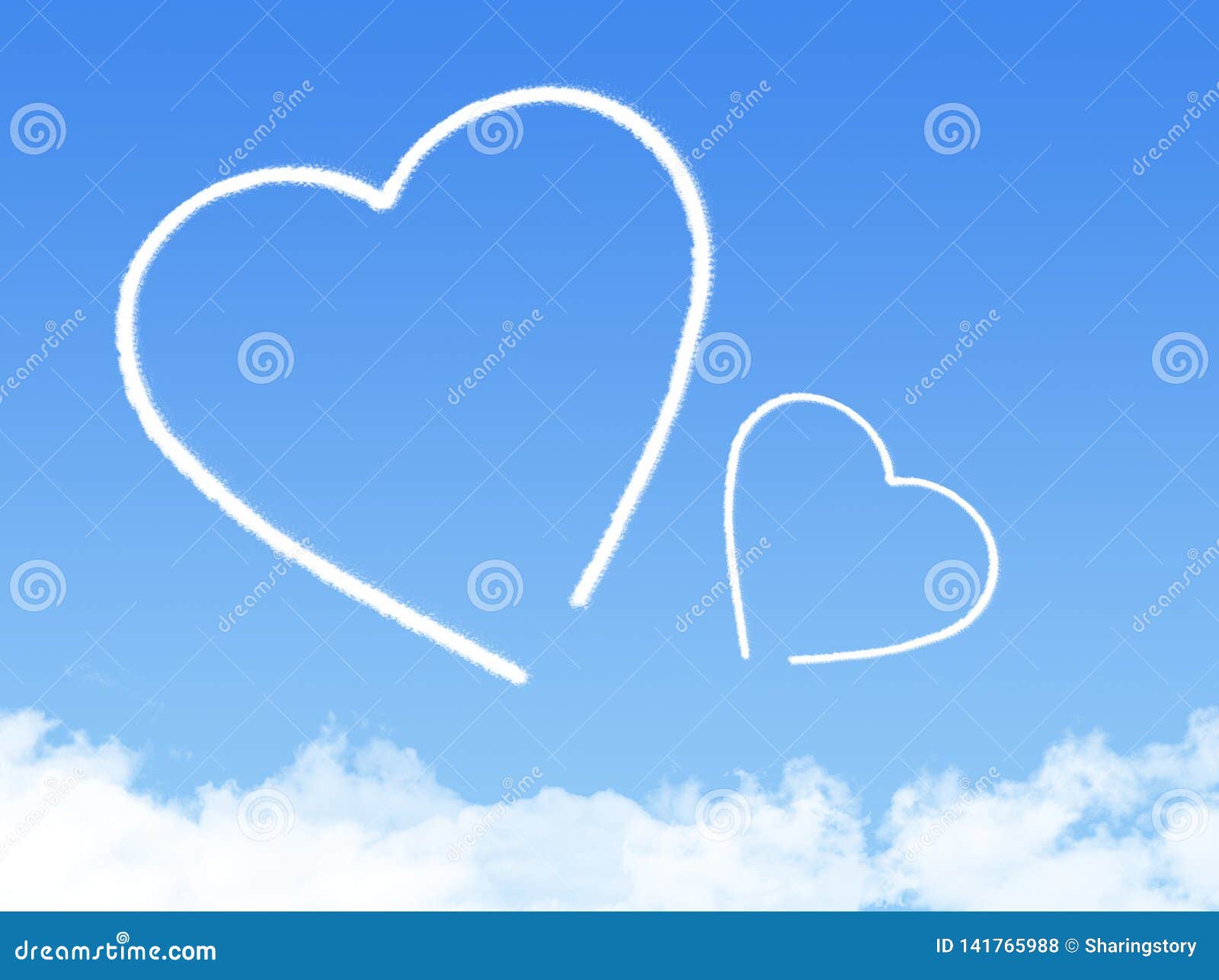 Heart cloud shape stock illustration. Illustration of design - 141765988