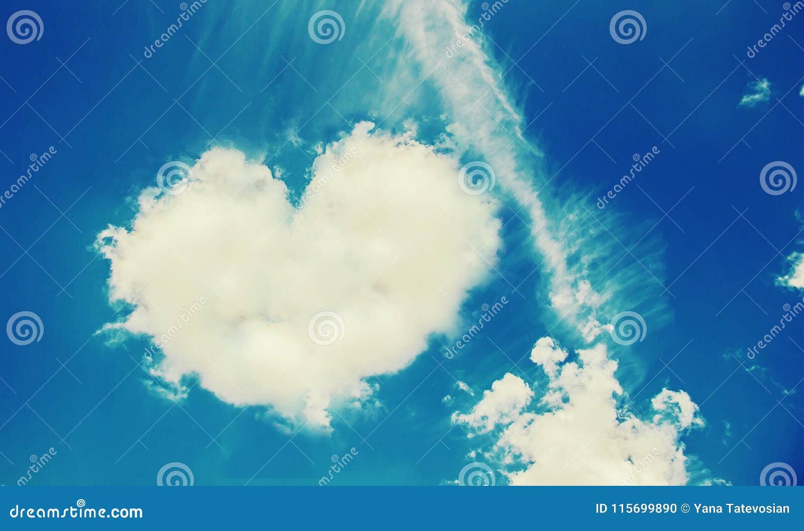 Heart from a Cloud in the Sky. Stock Photo - Image of bright, beautiful ...