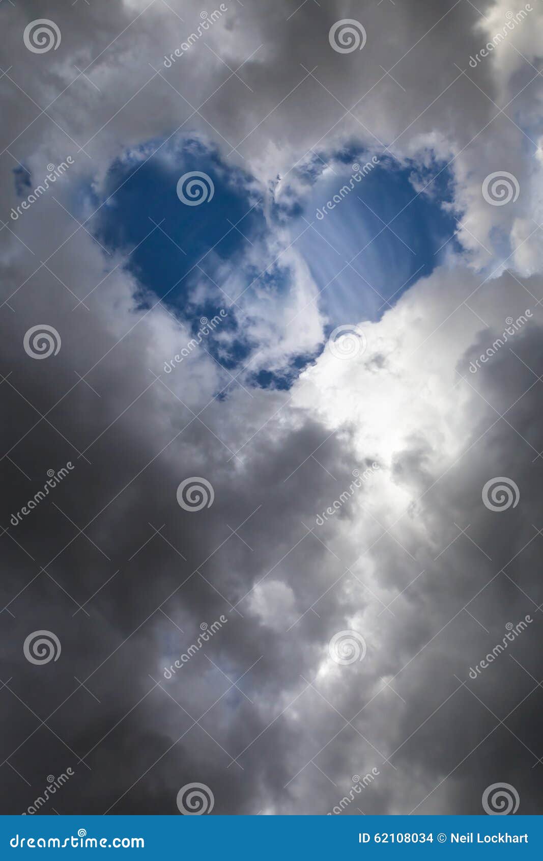 Heart in the Clouds stock photo. Image of design, opening - 62108034
