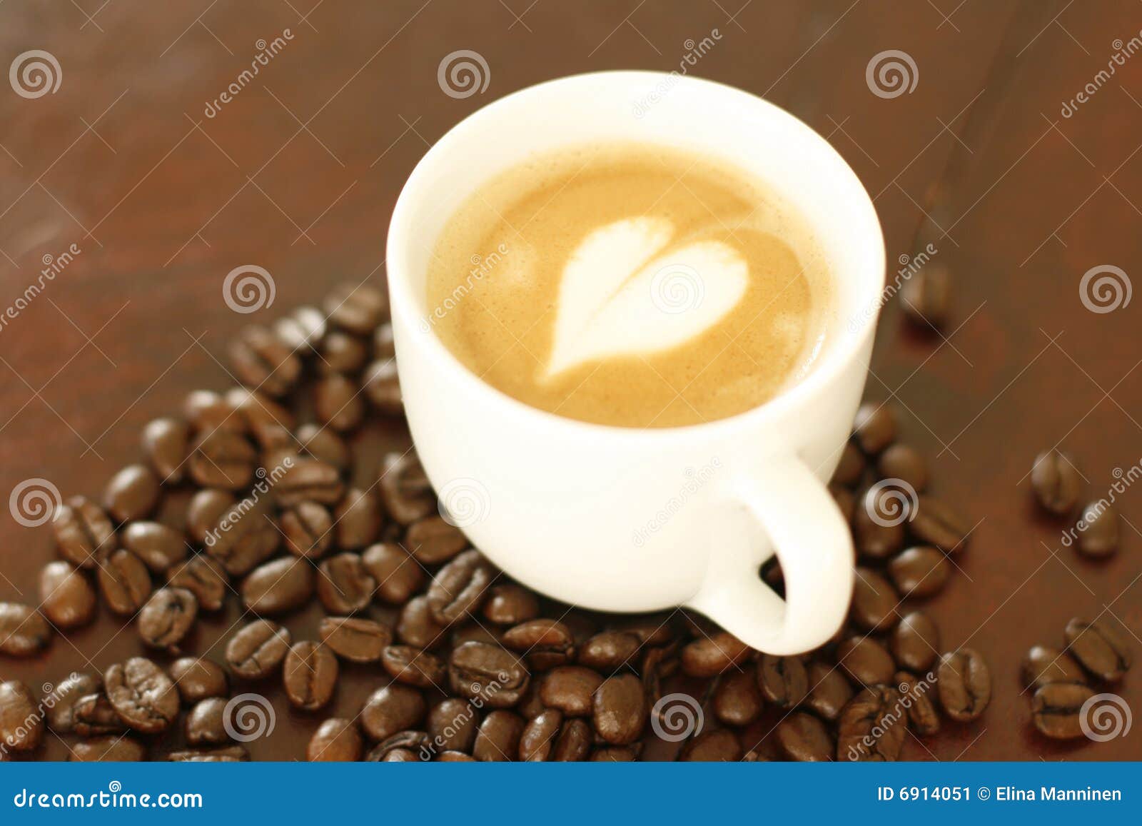 Heart in a coffee stock image. Image of beverage, closeup - 6914051