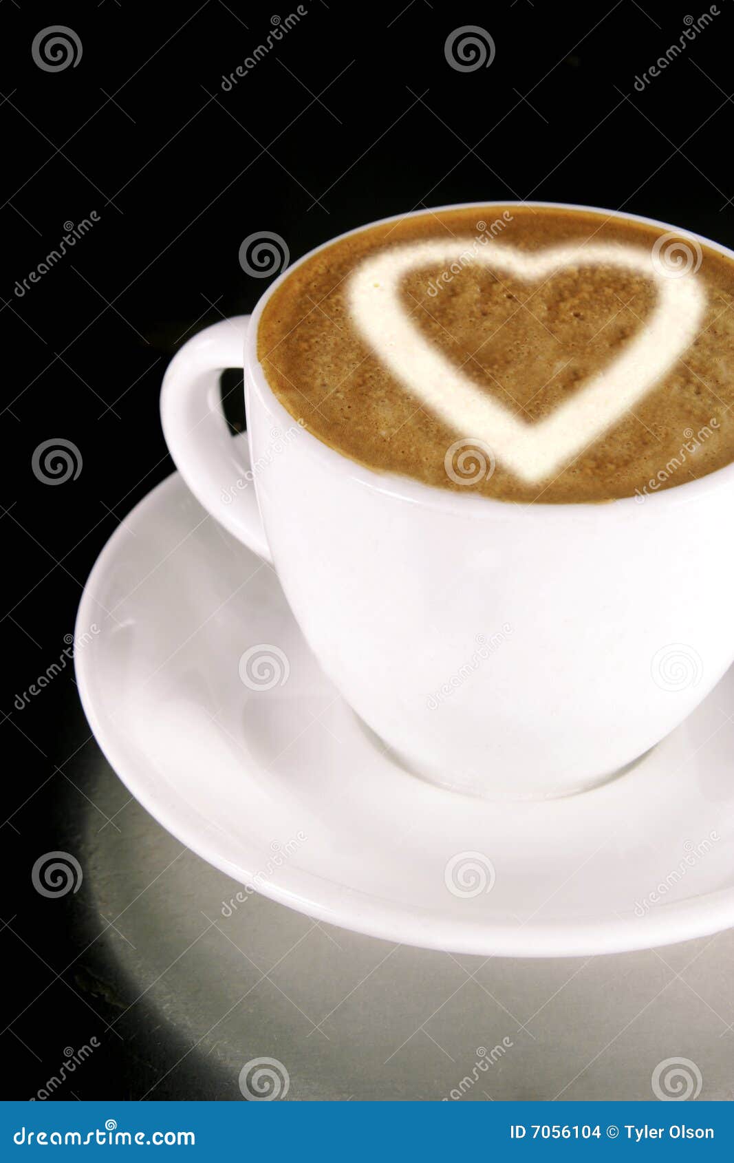 Heart on Coffee stock photo. Image of brown, beverage - 7056104