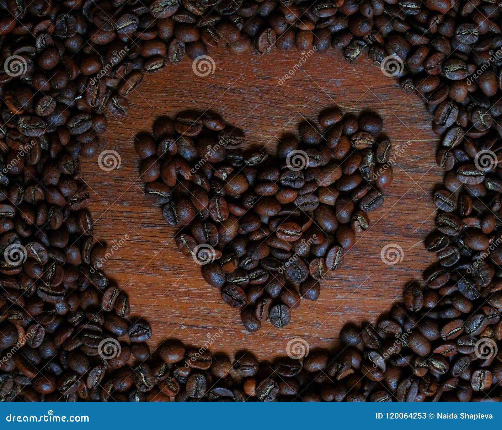 Heart from coffee beans stock image. Image of breakfast - 120064253