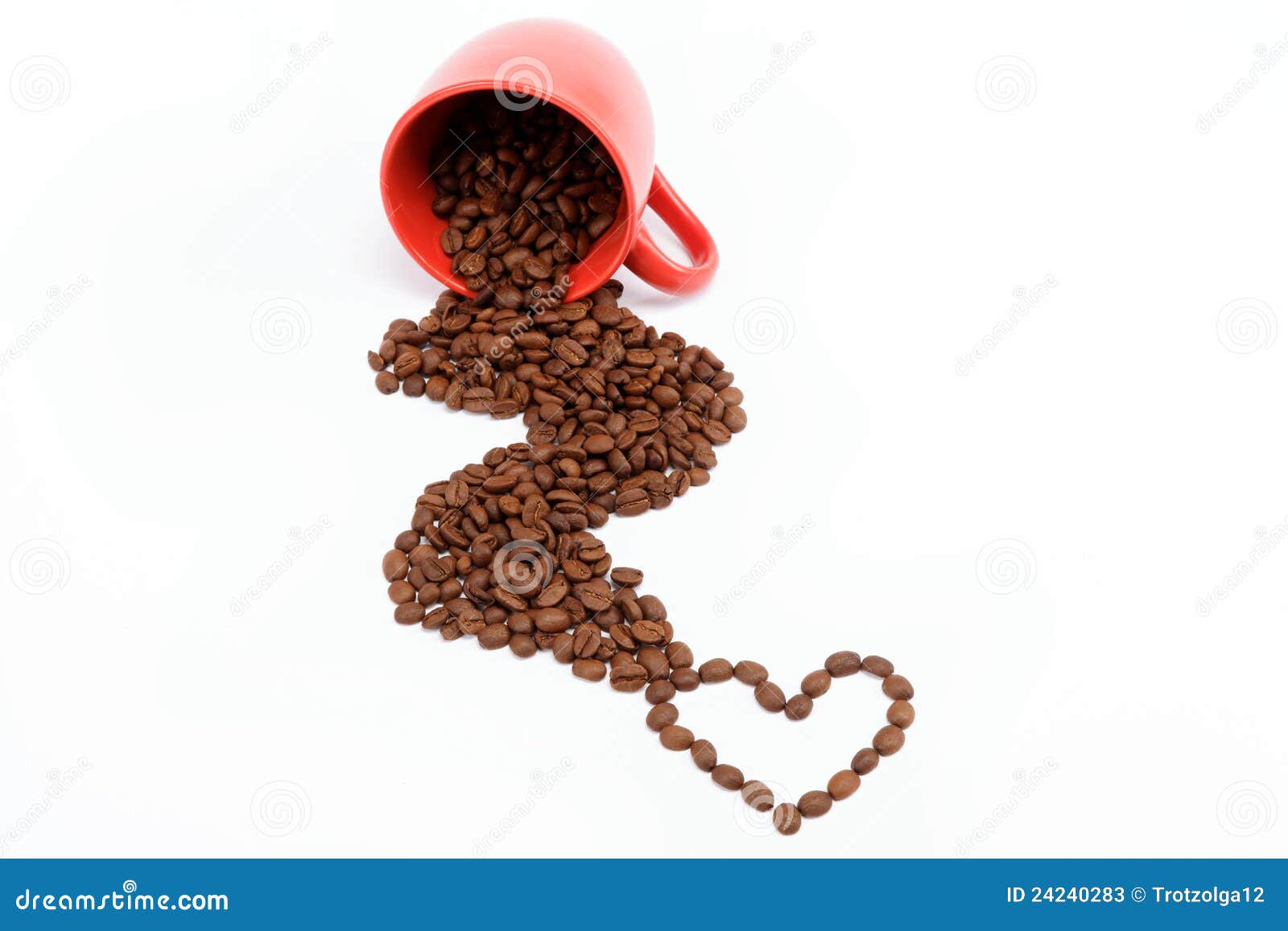 Heart Coffee Beans Overturned Cup Stock Photos - Free & Royalty-Free ...