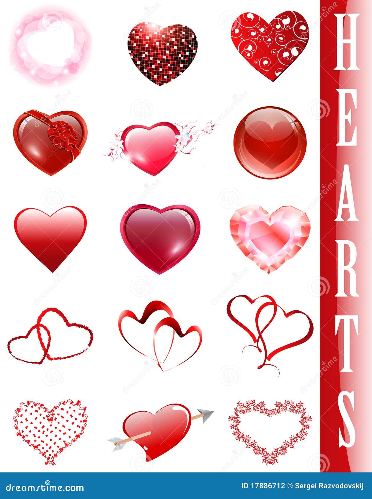 Heart collection stock vector. Illustration of marriage - 17886712