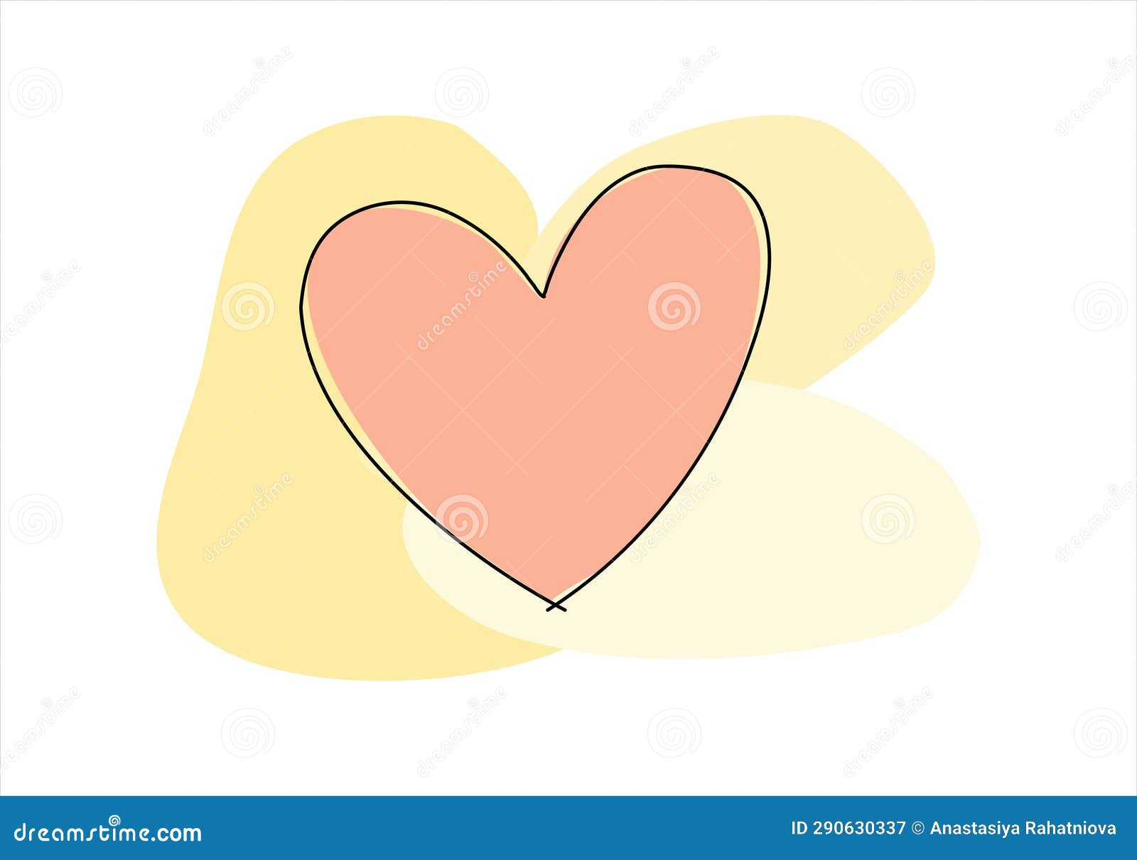 Heart Colored with Pastel Colors. Vector Illustration. Stock Vector ...