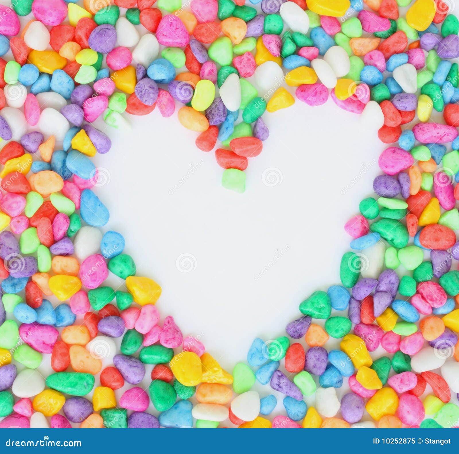 Heart from Colorful Stones. Stock Image - Image of postcard, color ...