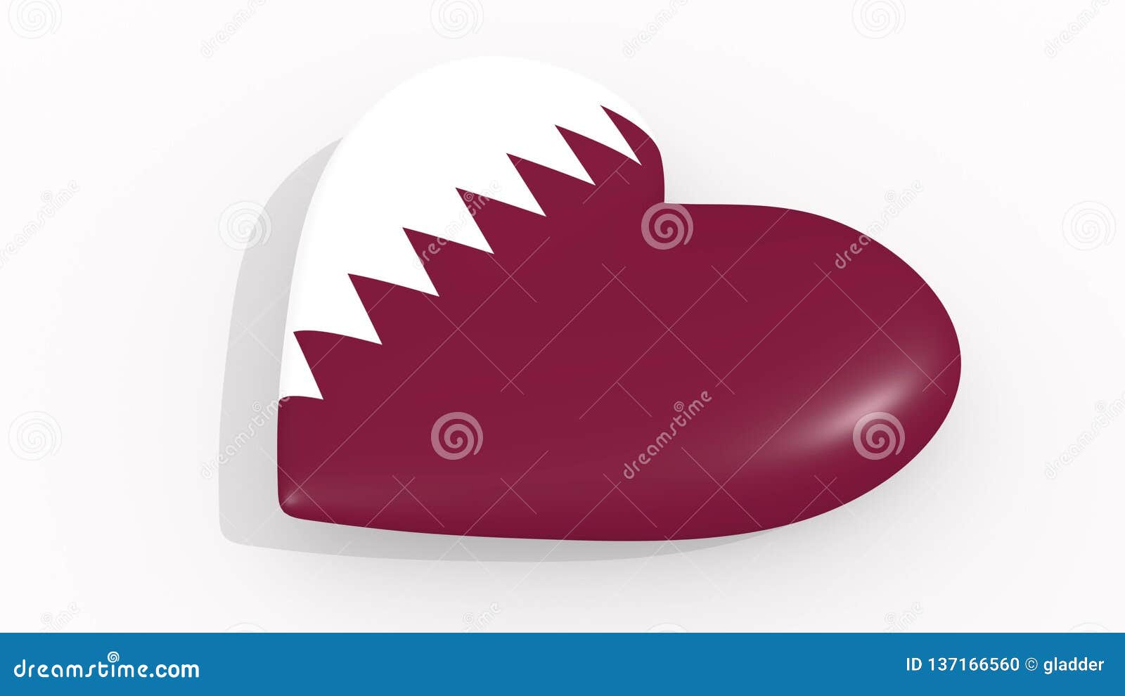 Heart in Colors and Symbols of Qatar, Loop Stock Footage - Video of ...