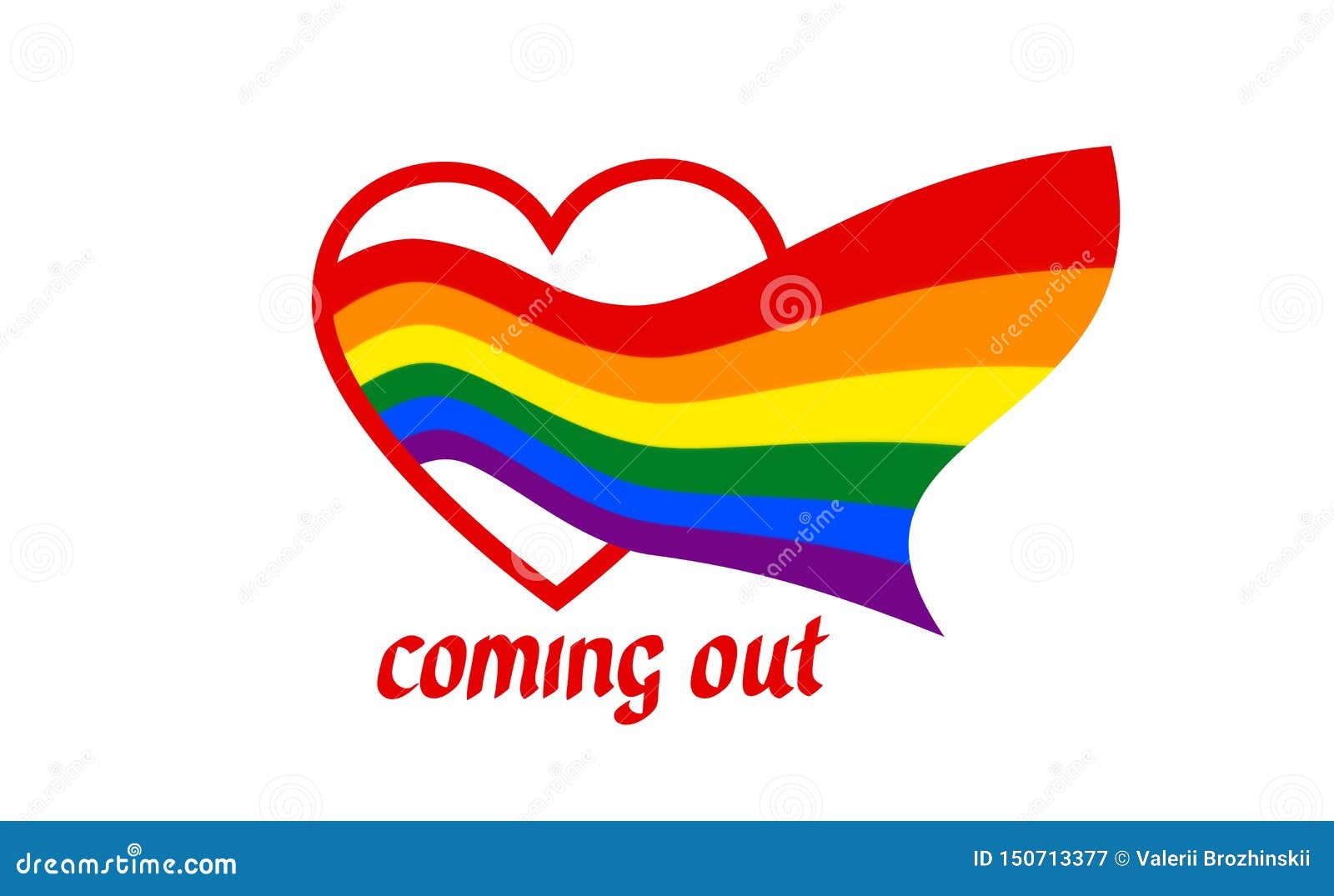 From Heart Comes A Rainbow Flag Symbol Of Pride Lgbt And Lgbtq