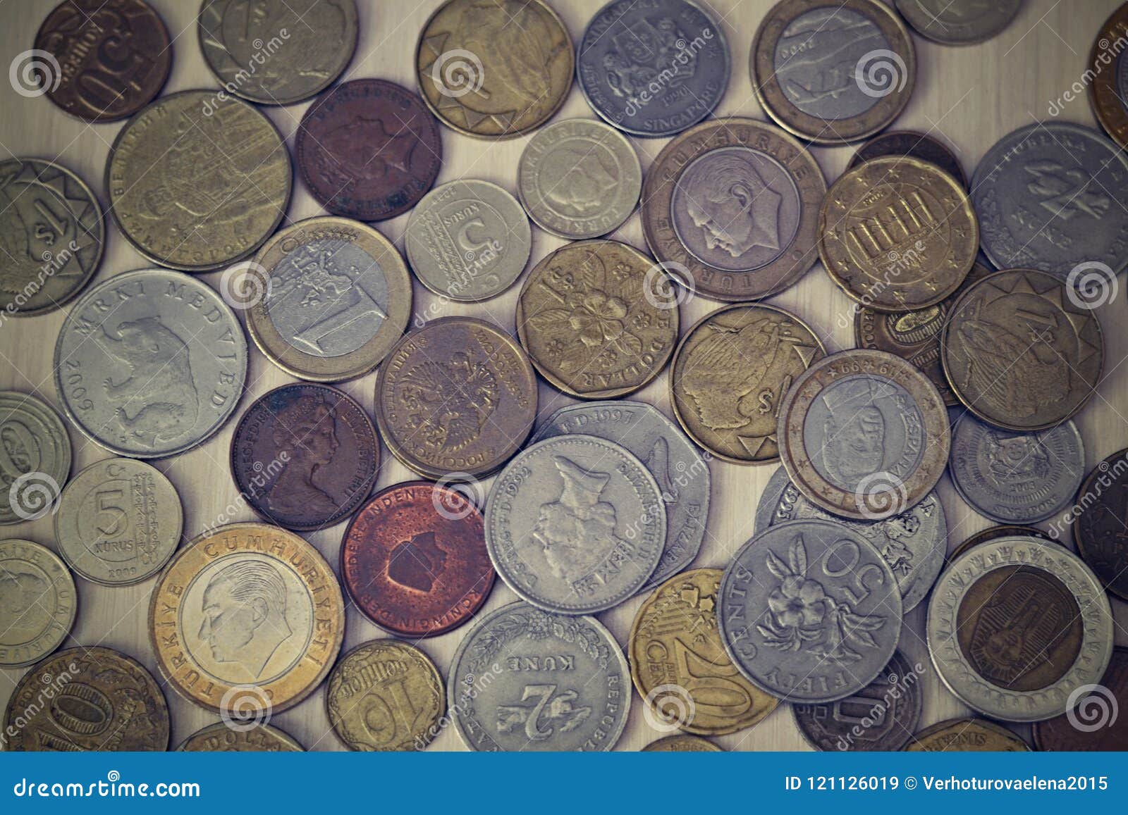 Different Coins of Different Countries Editorial Stock Image - Image of ...